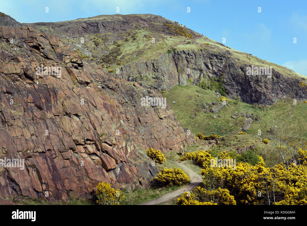 Salisbury Crags and Arthur's Seat, Edinburgh, Scotland Stock Photo - Alamy