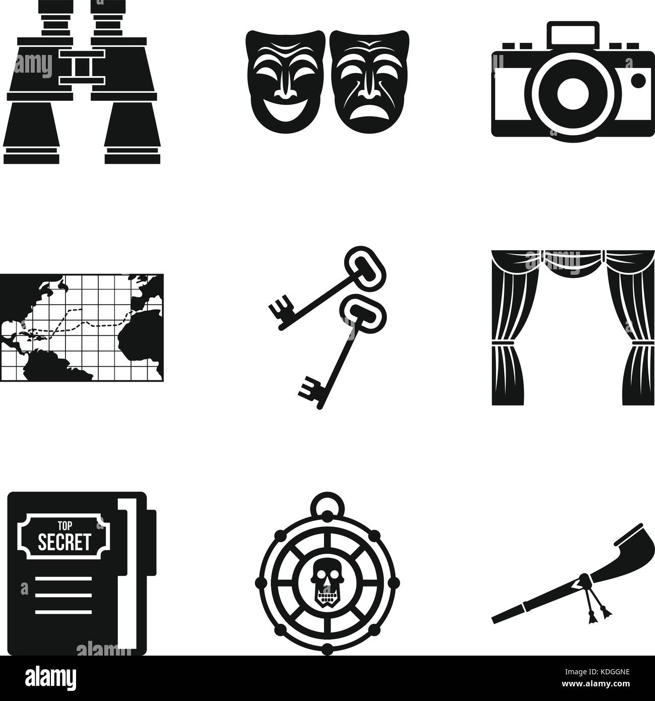 Optic icons set, simple style Stock Vector Image & Art - Alamy