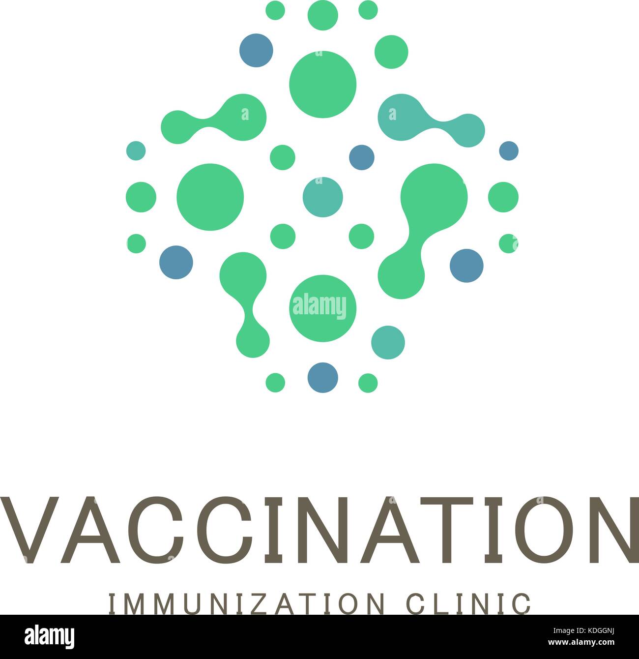 Vaccination, immunization clinic logo. Abstract cross from circles ...