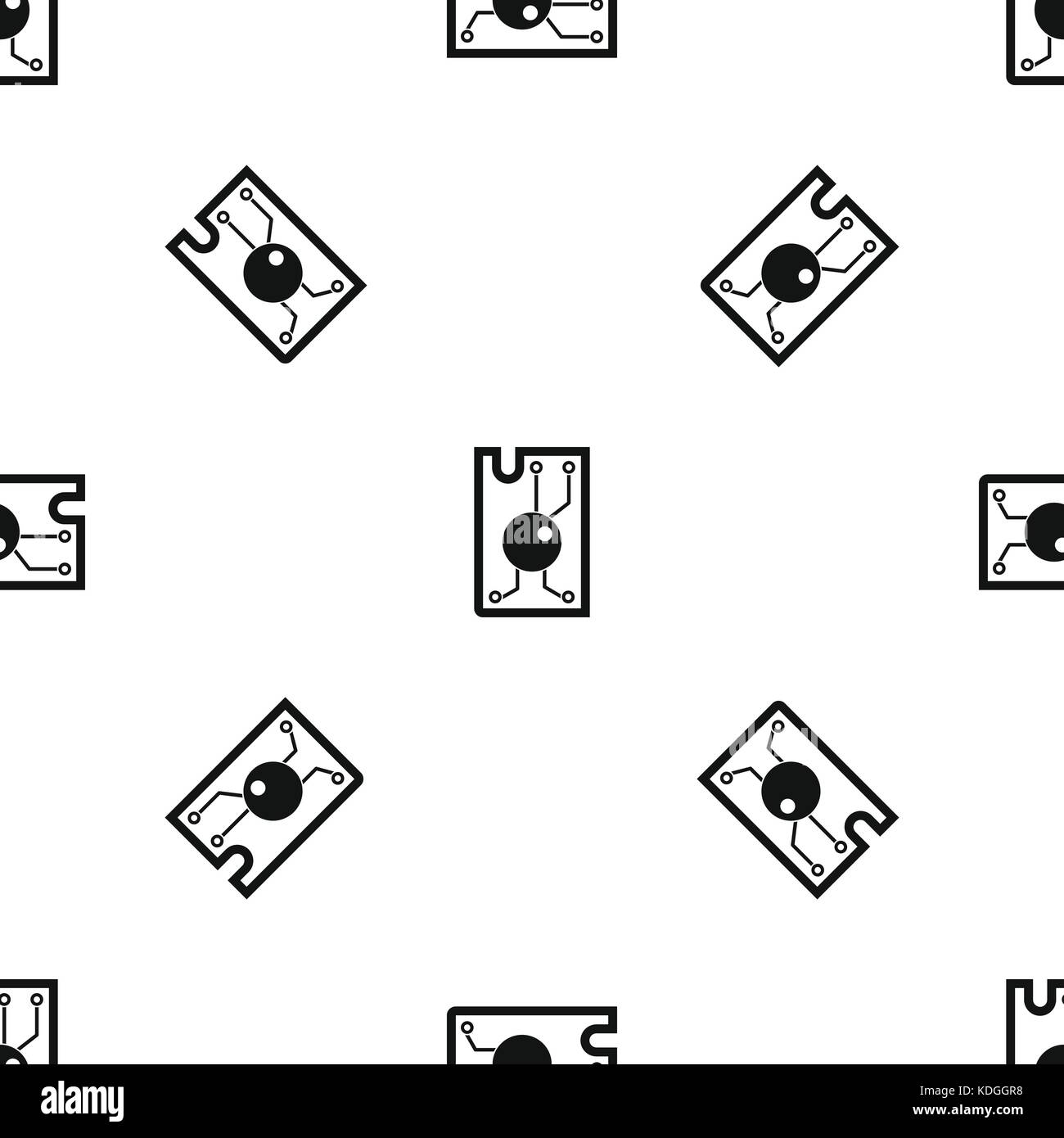 Processor chip pattern seamless black Stock Vector Image & Art - Alamy