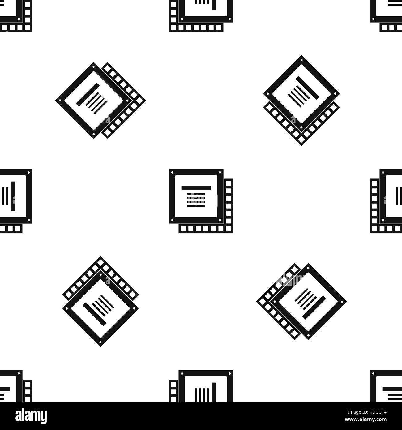 Computer CPU processor chip pattern seamless black Stock Vector Image ...