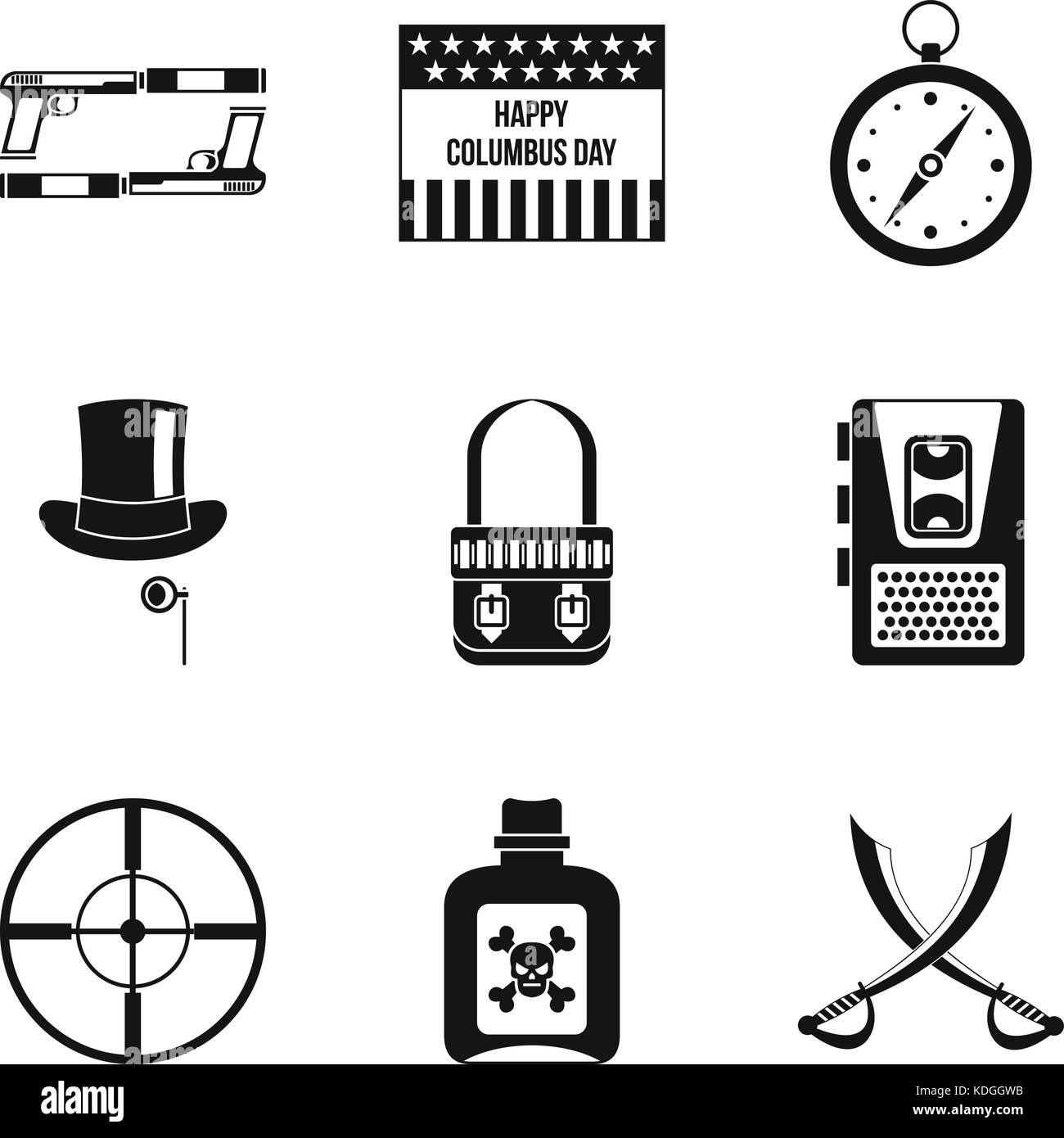 Murder icons set, simple style Stock Vector Image & Art - Alamy