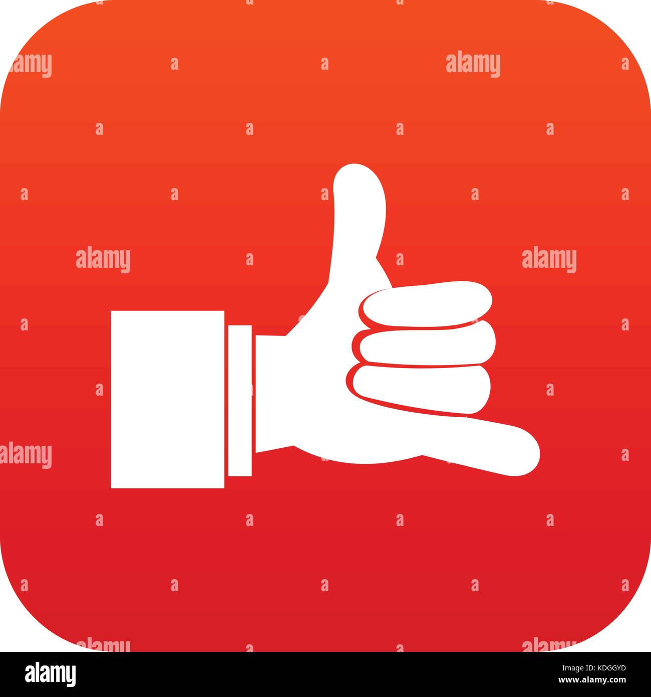 Call me gesture icon digital red Stock Vector Image & Art - Alamy