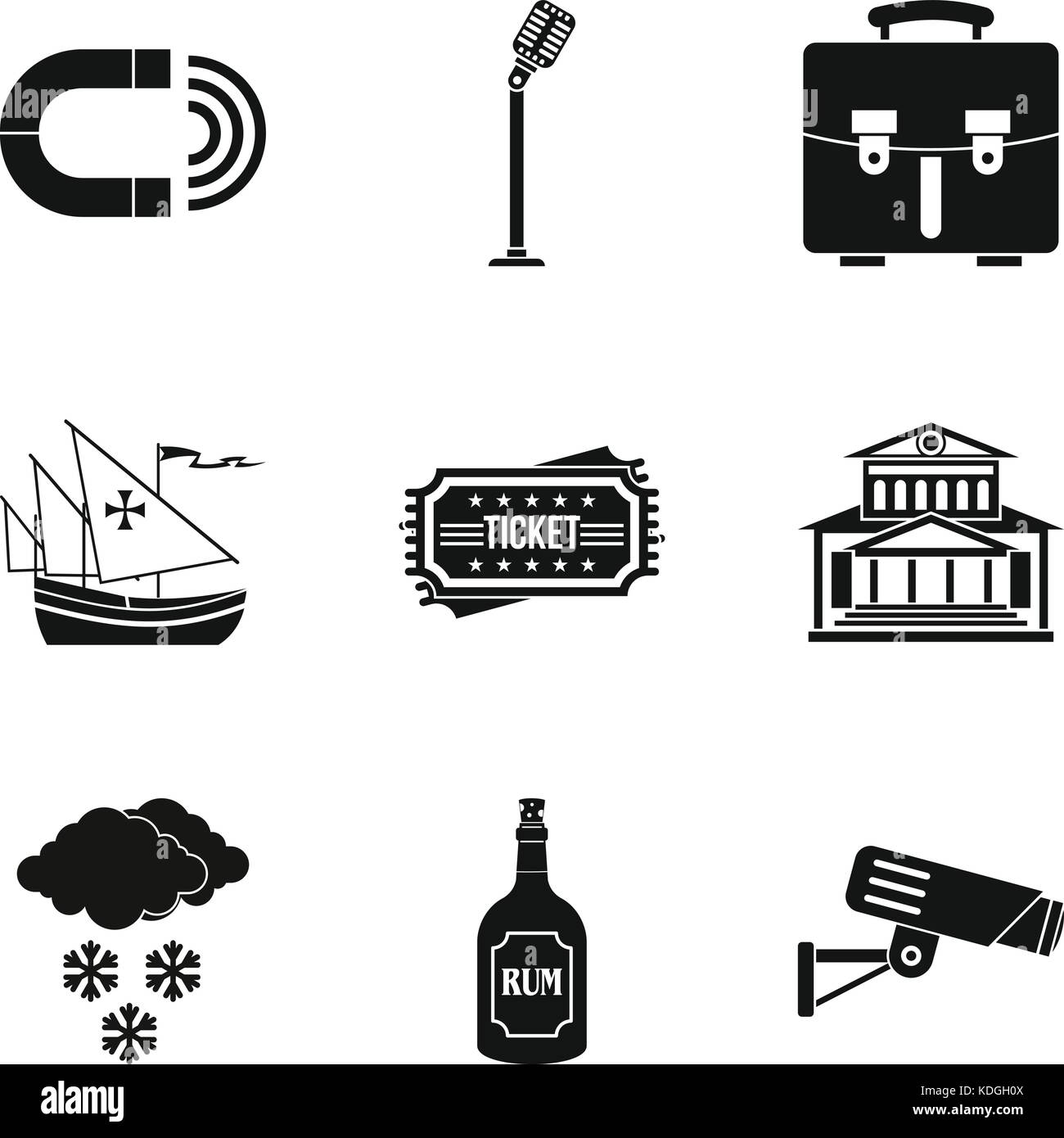 Visual distortion icons set, simple style Stock Vector Image & Art - Alamy