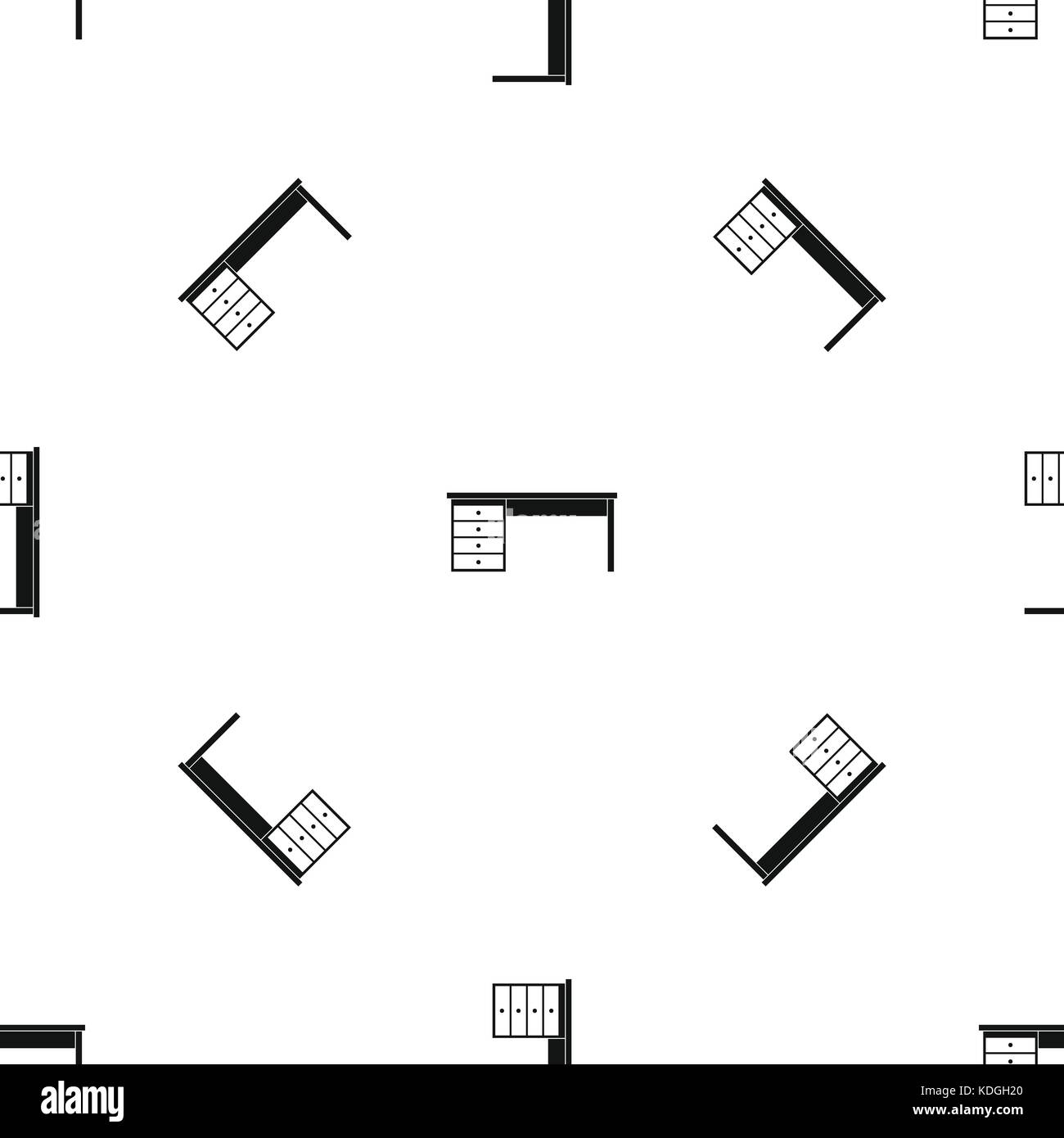 Wooden office desk pattern seamless black Stock Vector Image & Art - Alamy