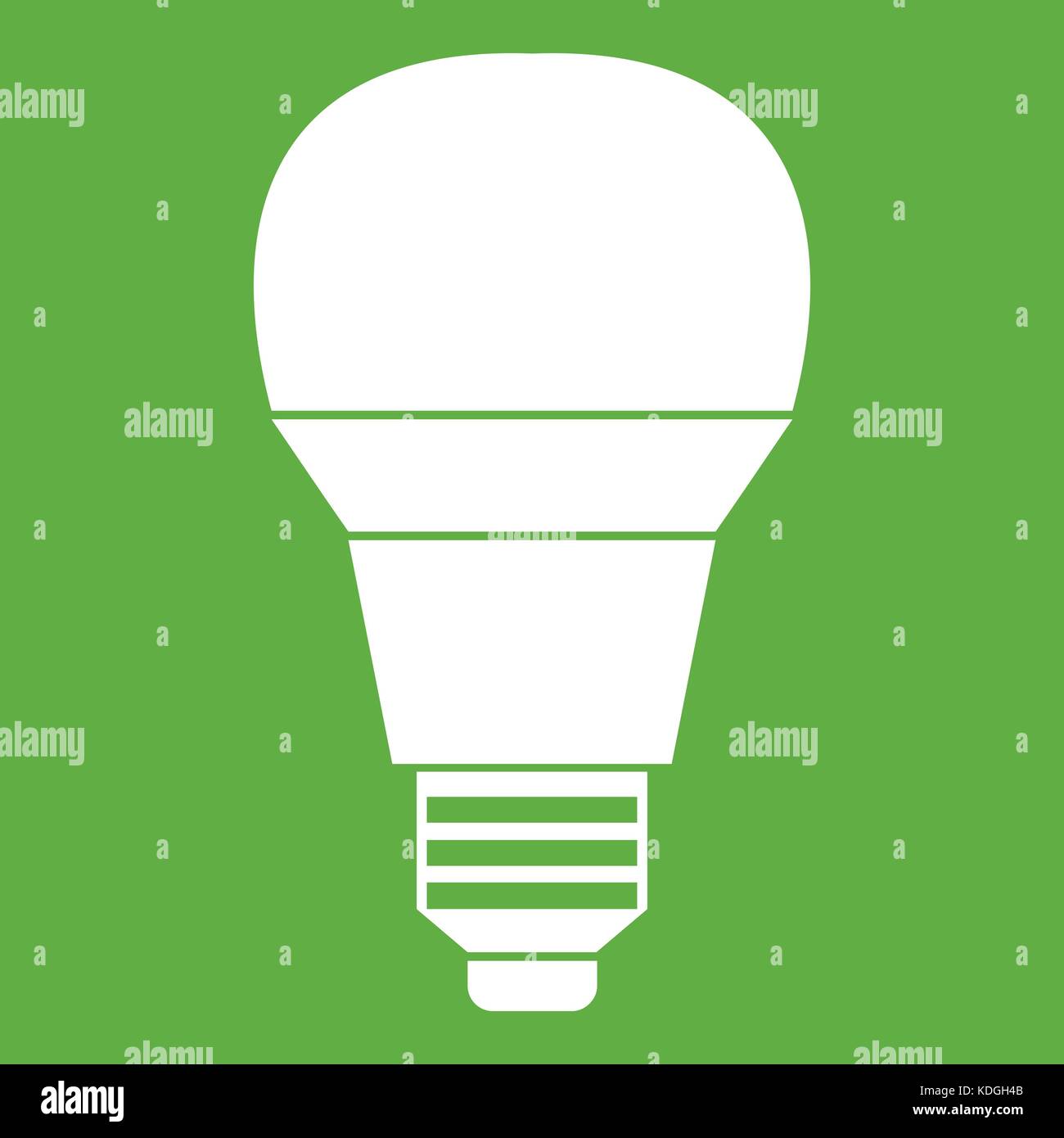 Glowing LED bulb icon green Stock Vector Image & Art - Alamy