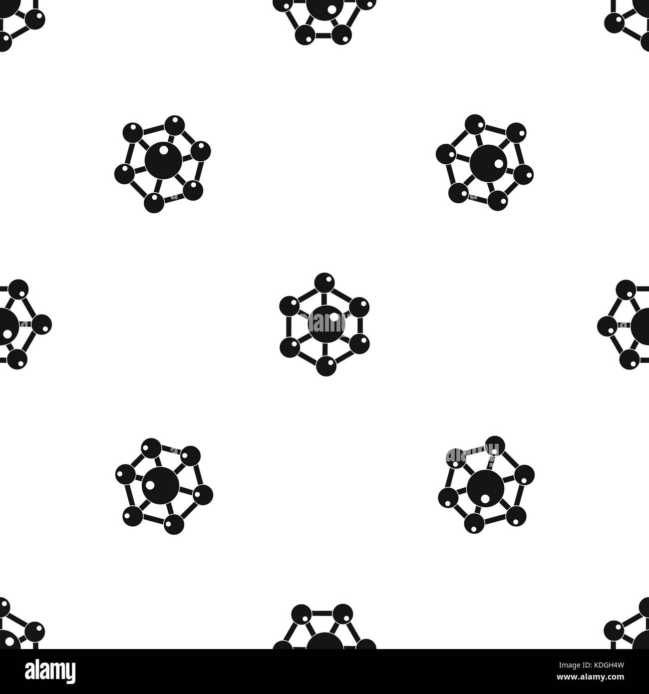 Chemical and physical molecules pattern seamless black Stock Vector ...