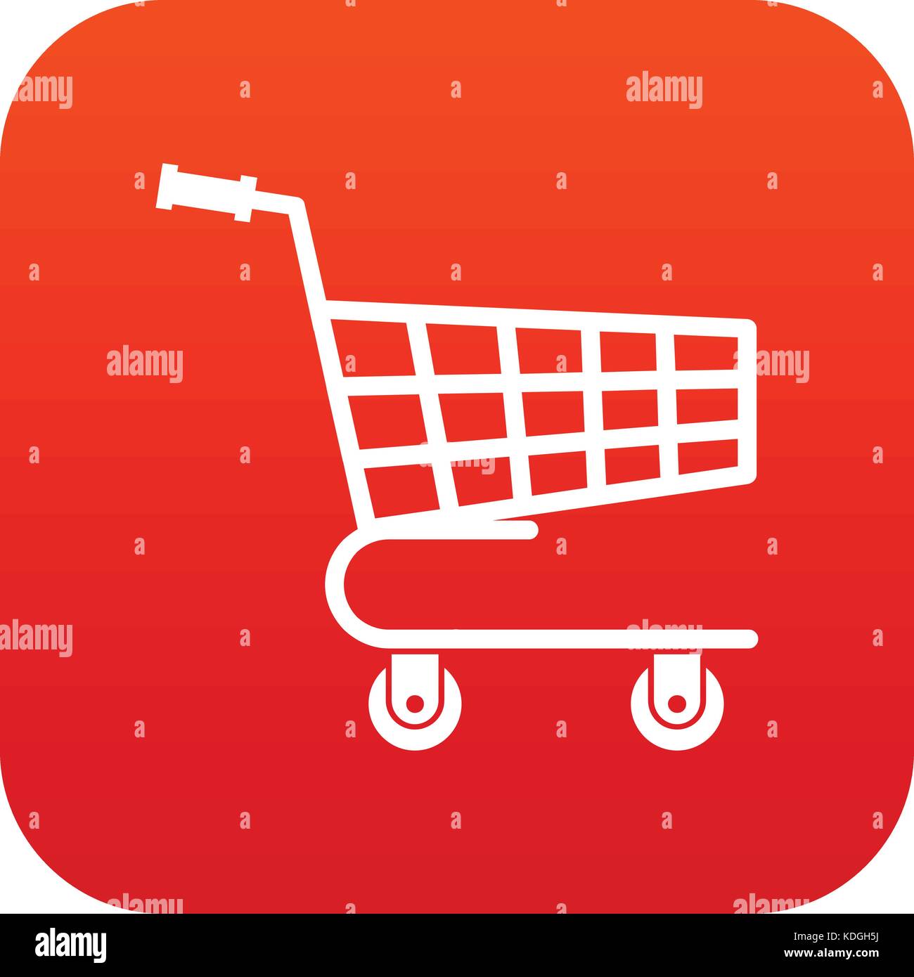 Shopping cart icon digital red Stock Vector Image & Art - Alamy