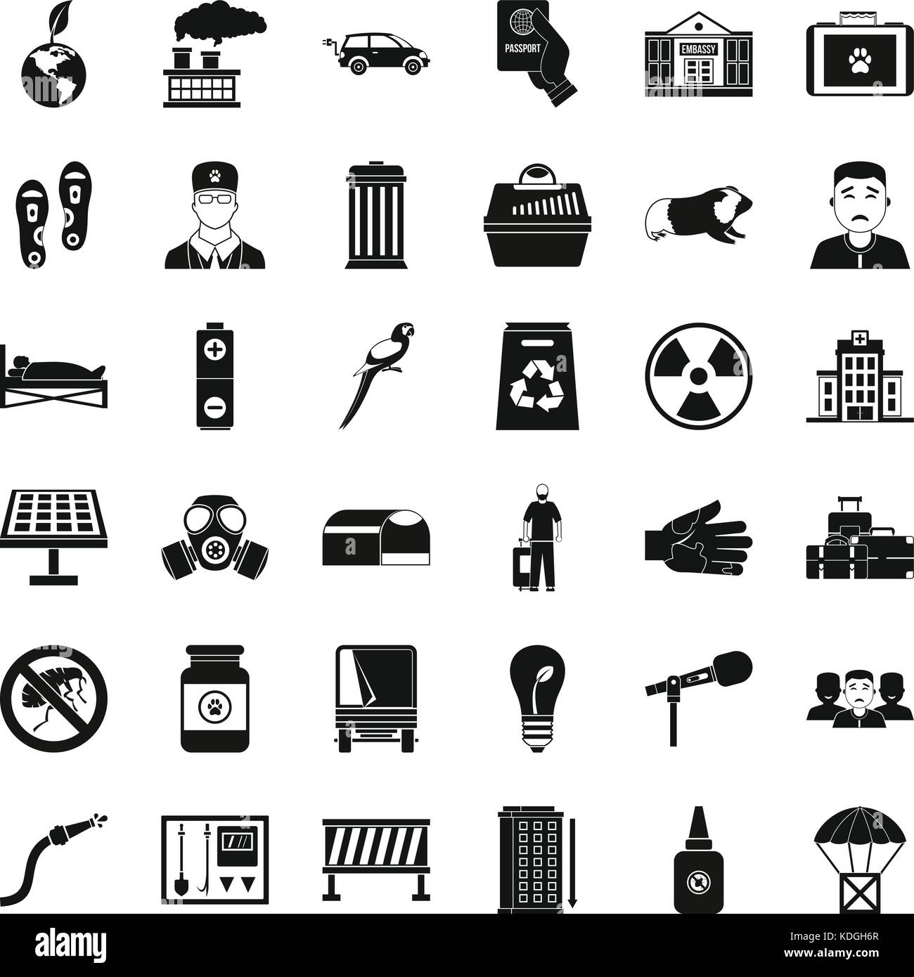 Veterinary icons set, simple style Stock Vector Image & Art - Alamy