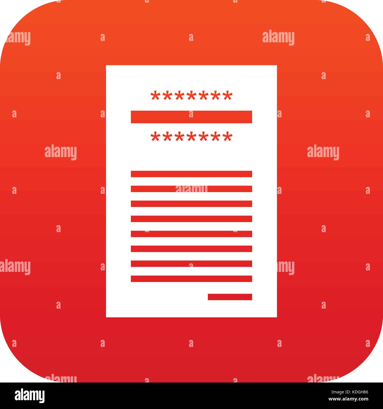 Sales printed receipt icon digital red Stock Vector Image & Art - Alamy