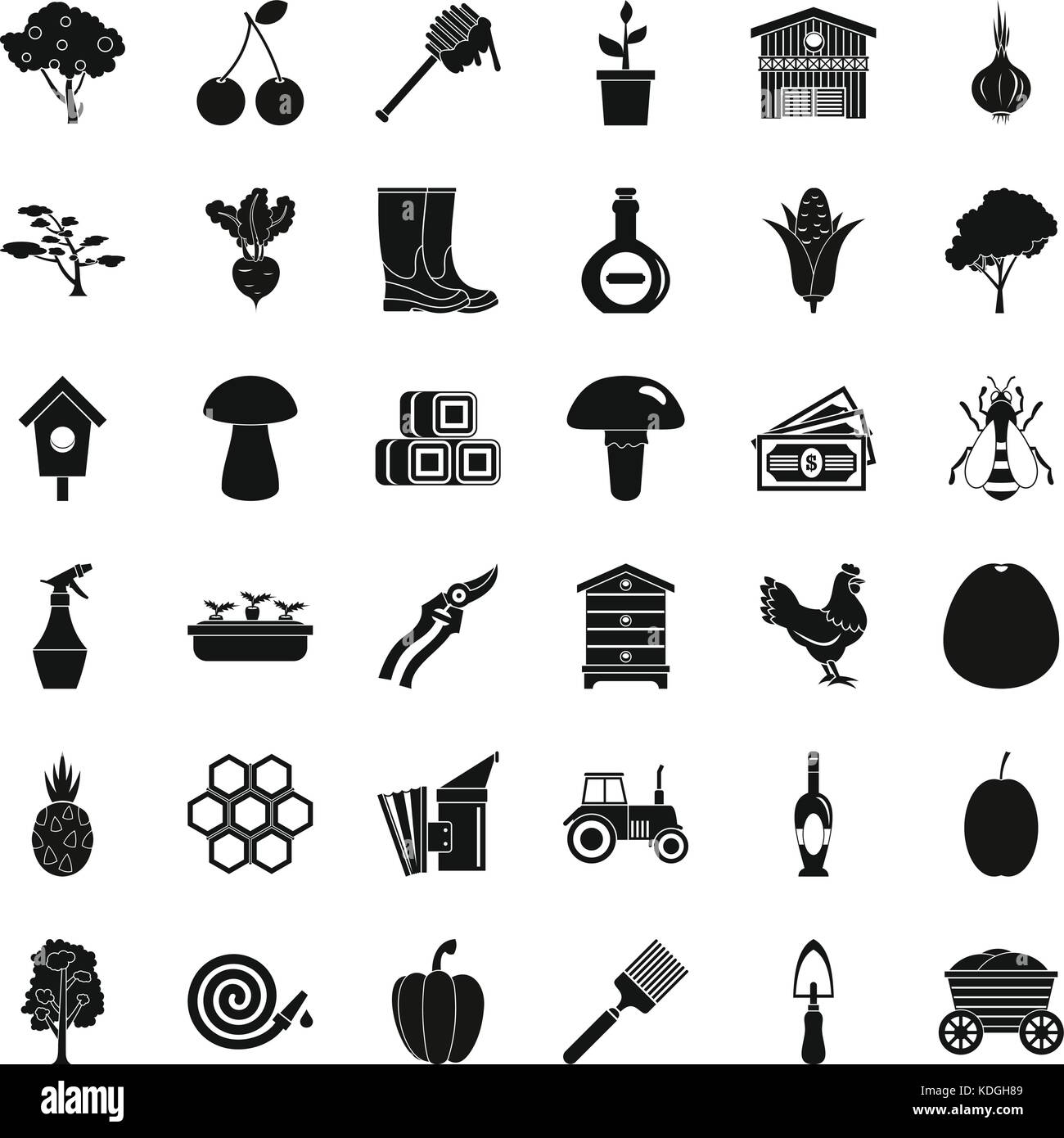 Land icons set, simple style Stock Vector Image & Art - Alamy