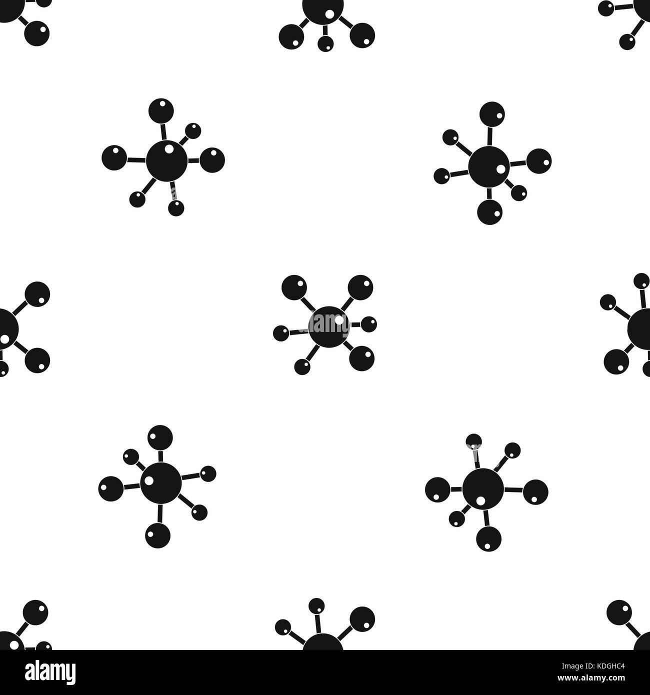 Chemical and physical molecules pattern seamless black Stock Vector ...