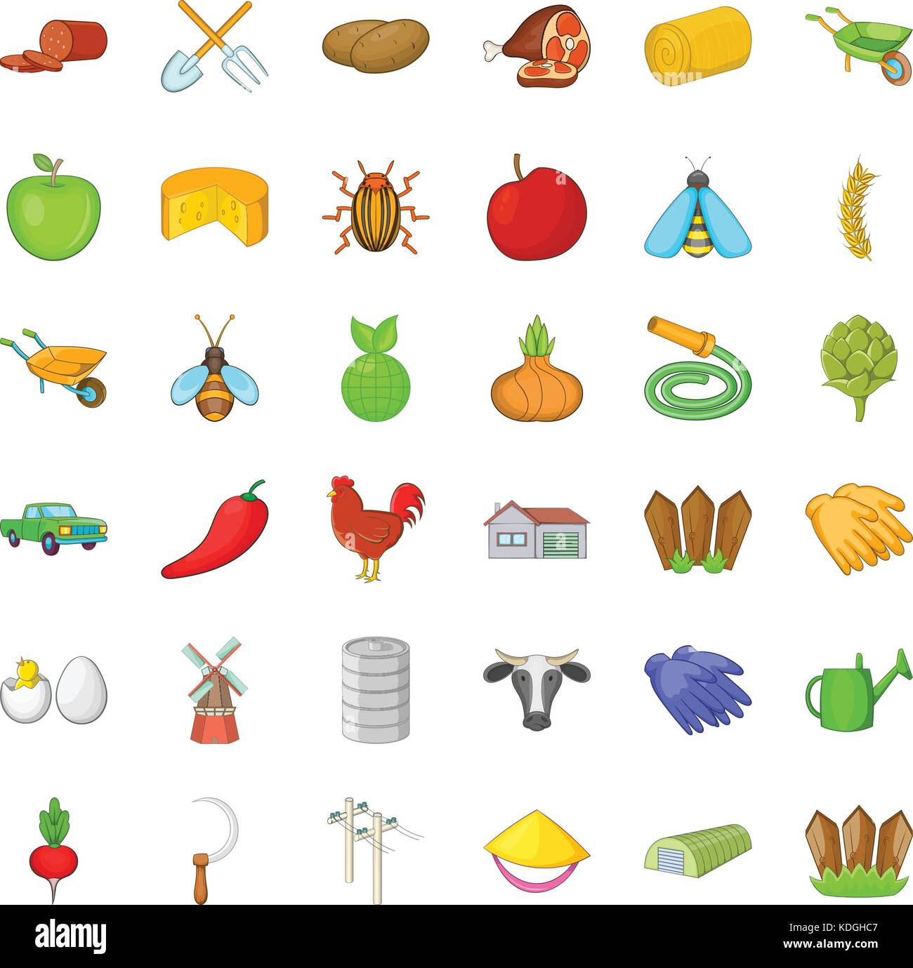 Ground icons set, cartoon style Stock Vector Image & Art - Alamy