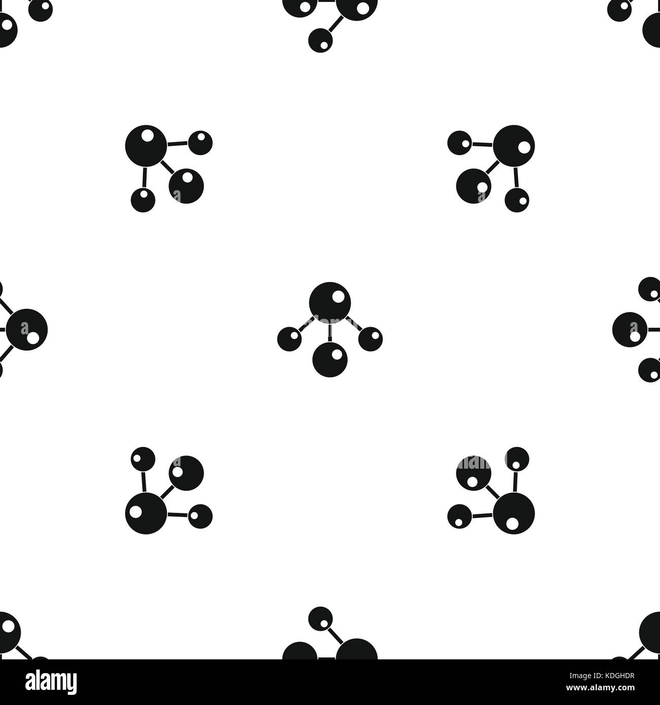 Chemical and physical molecules pattern seamless black Stock Vector ...