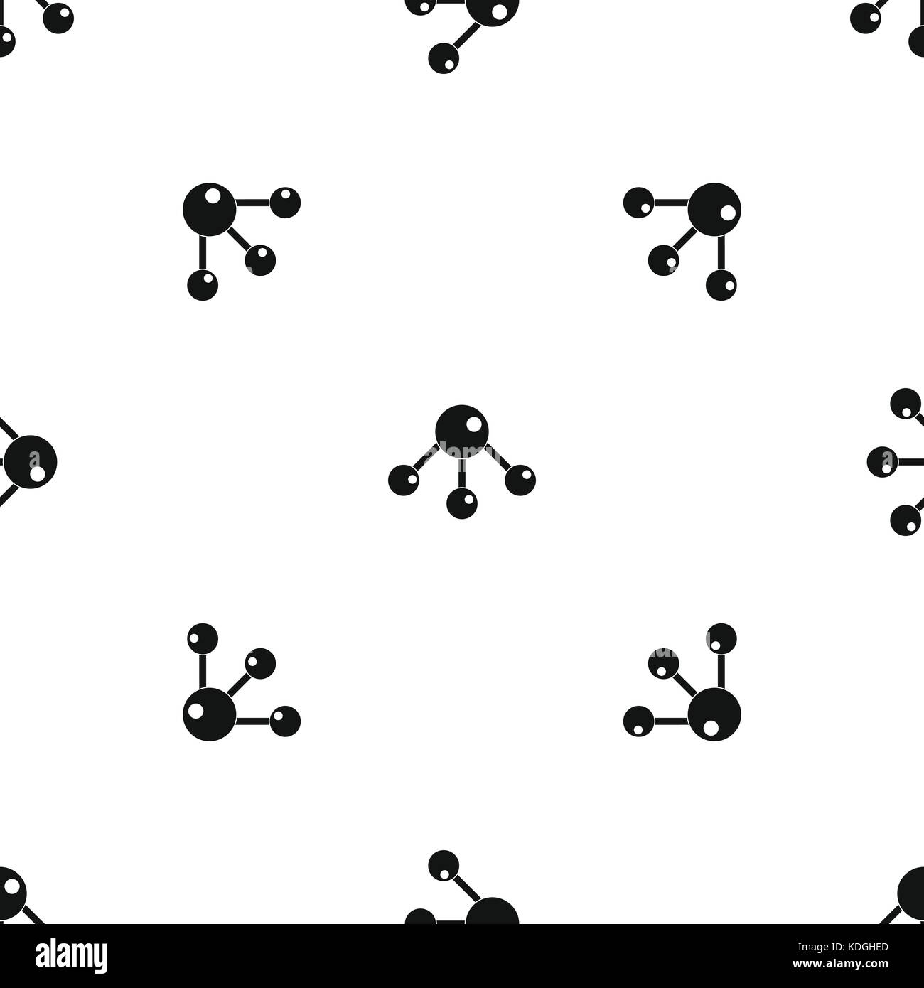 Chemical and physical molecules pattern seamless black Stock Vector ...