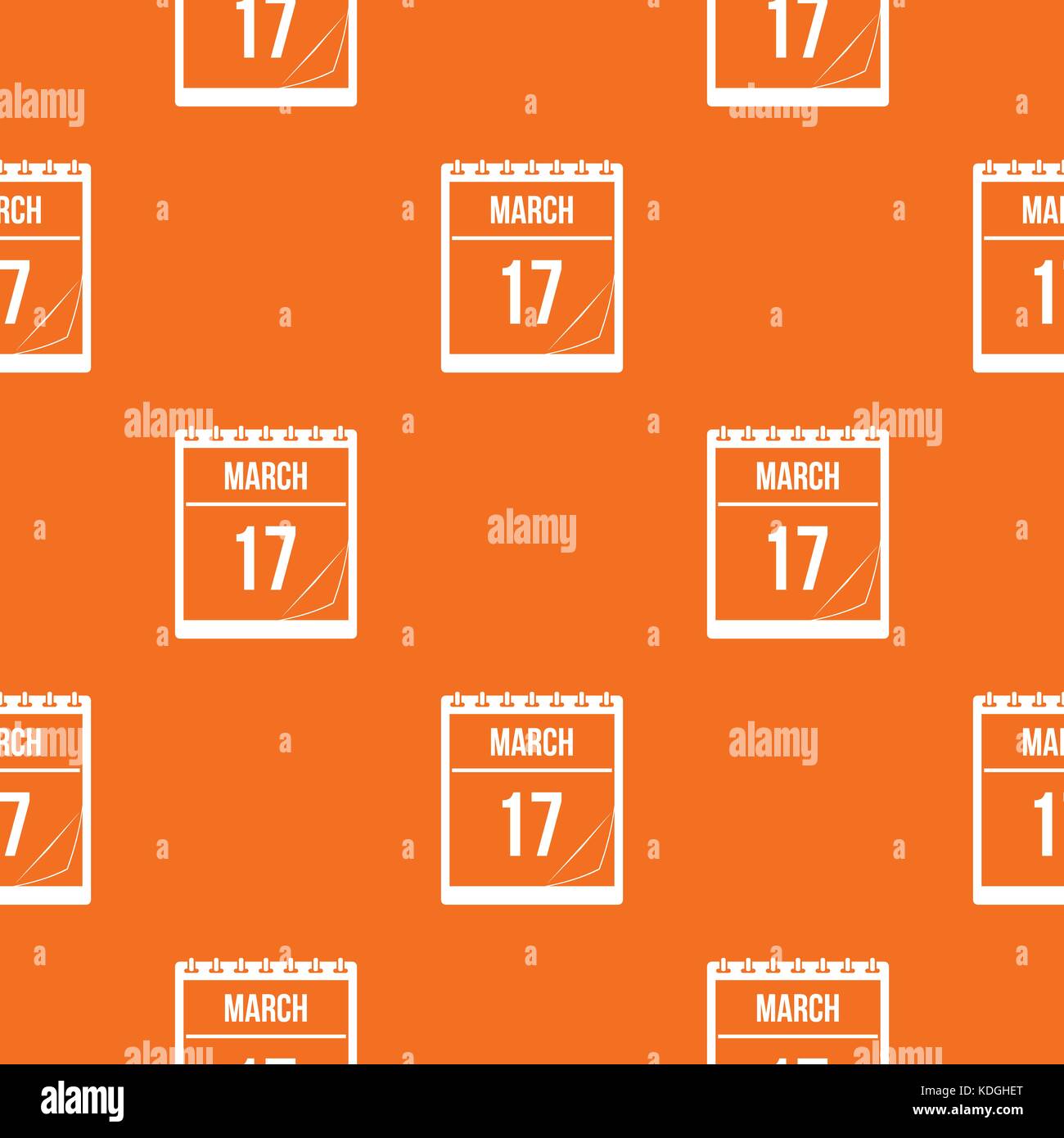 Calendar with date of March 17 pattern seamless Stock Vector Image ...