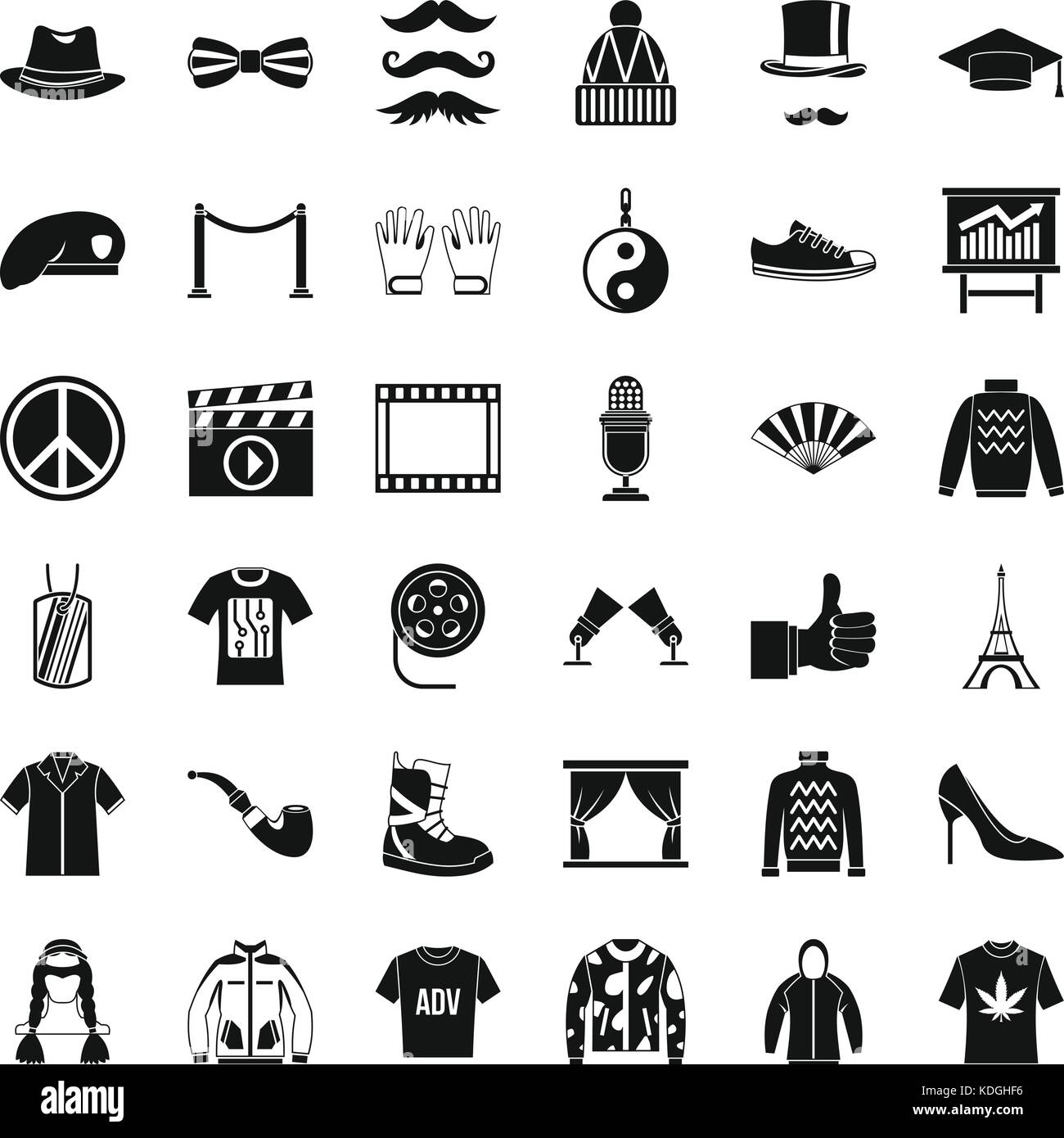 Vogue icons set, simple style Stock Vector Image & Art - Alamy