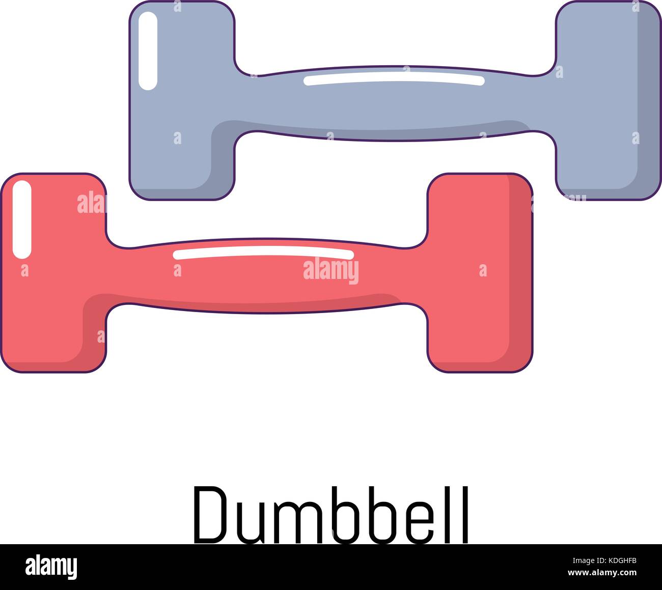 Fitness dumbbell icon, cartoon style Stock Vector Image & Art - Alamy