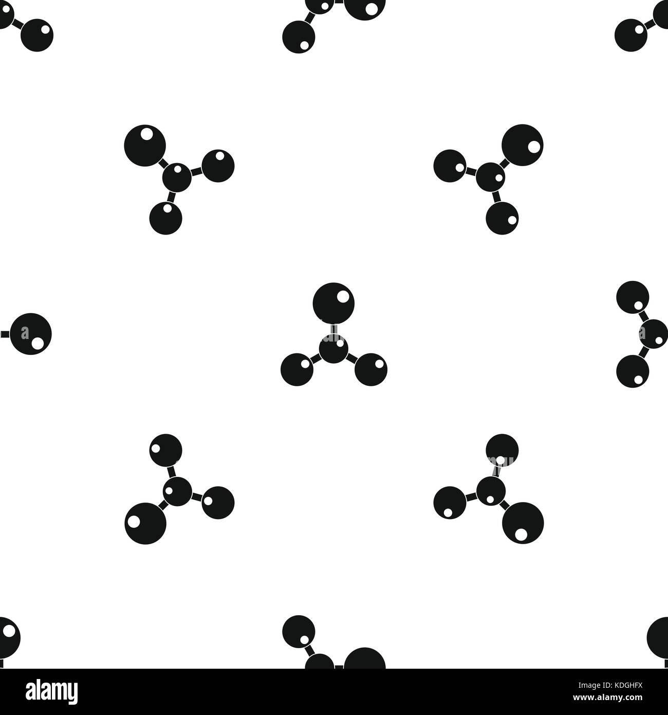 Chemical and physical molecules pattern seamless black Stock Vector ...