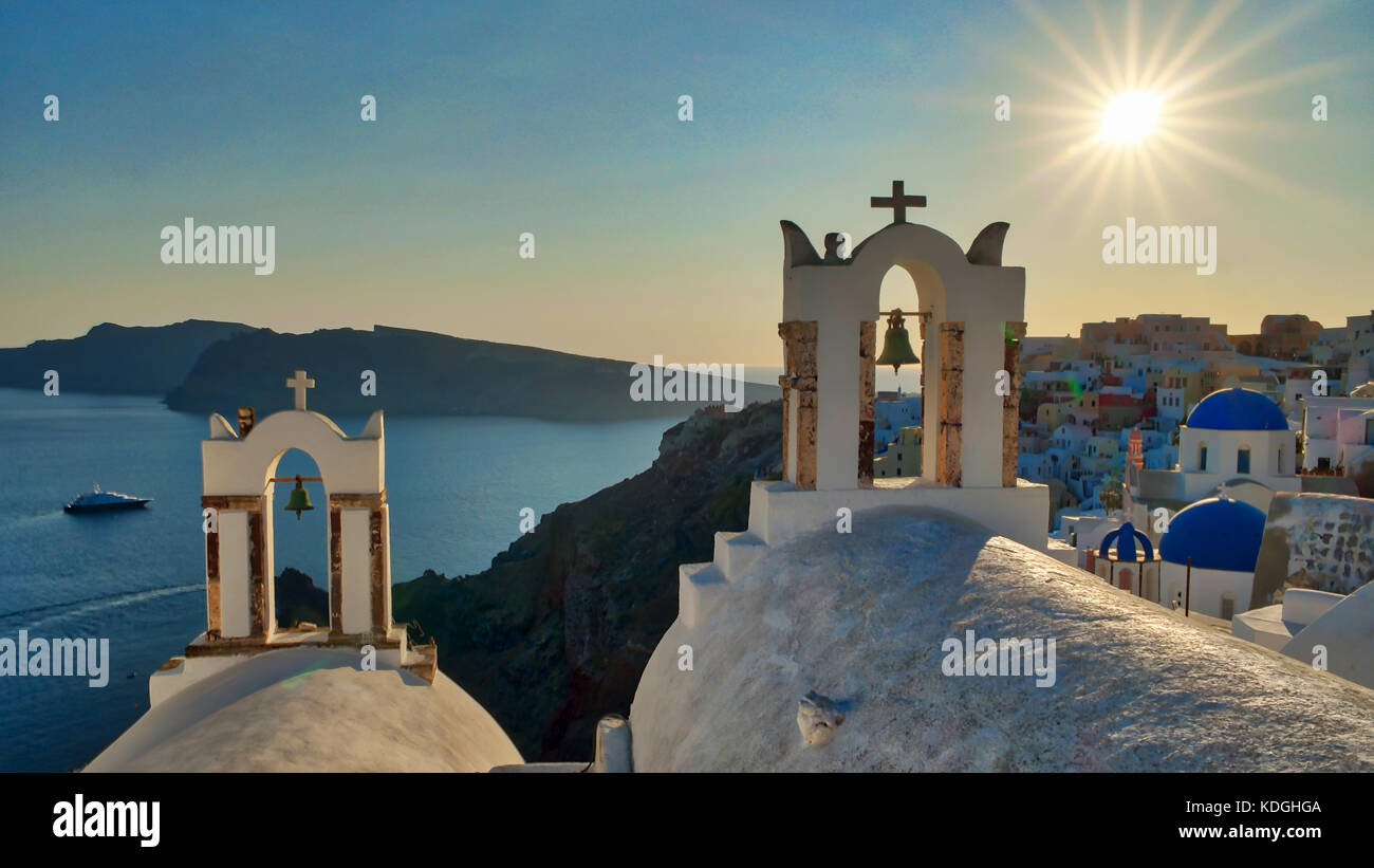 Sunset Oia Santorini Greece Stock Photo - Alamy