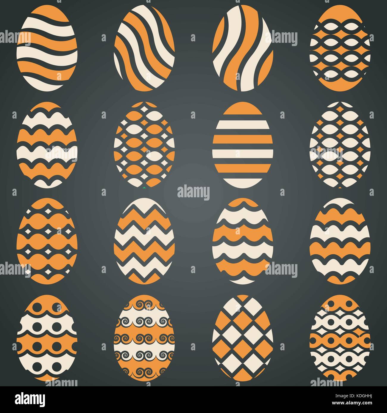 Collection of colorful vector easter eggs icons Stock Vector Image ...