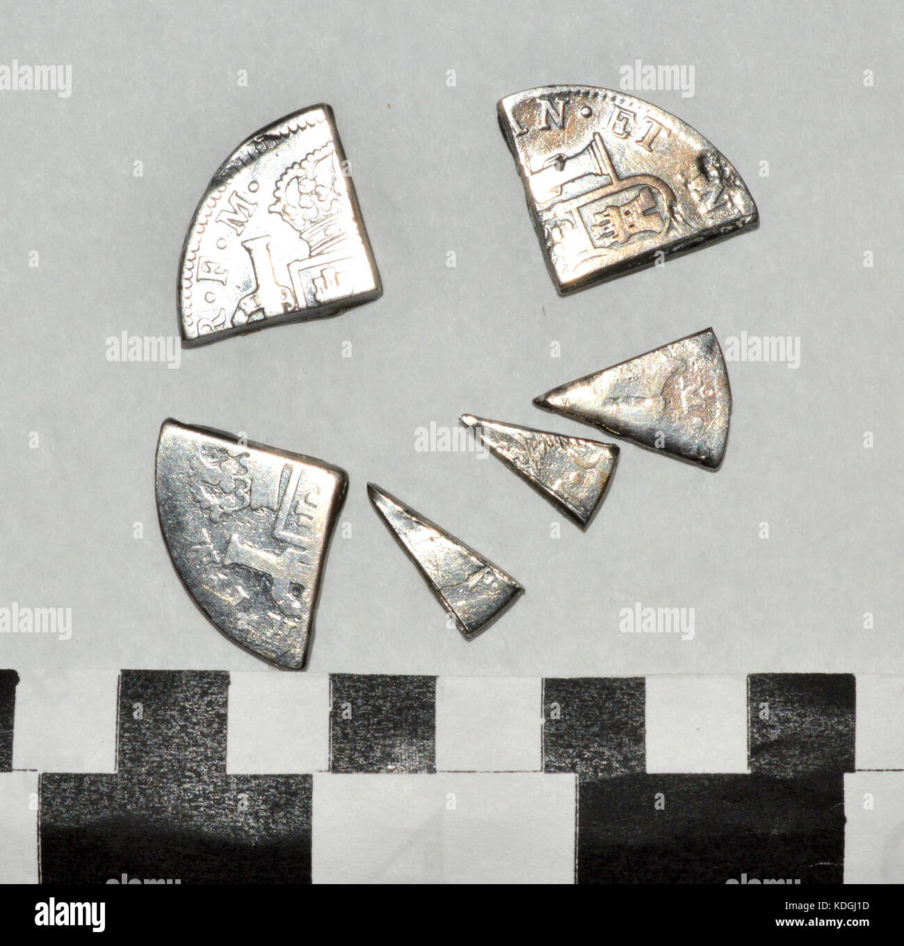 Spanish Silver 8 Reales Coin Pieces Stock Photo - Alamy