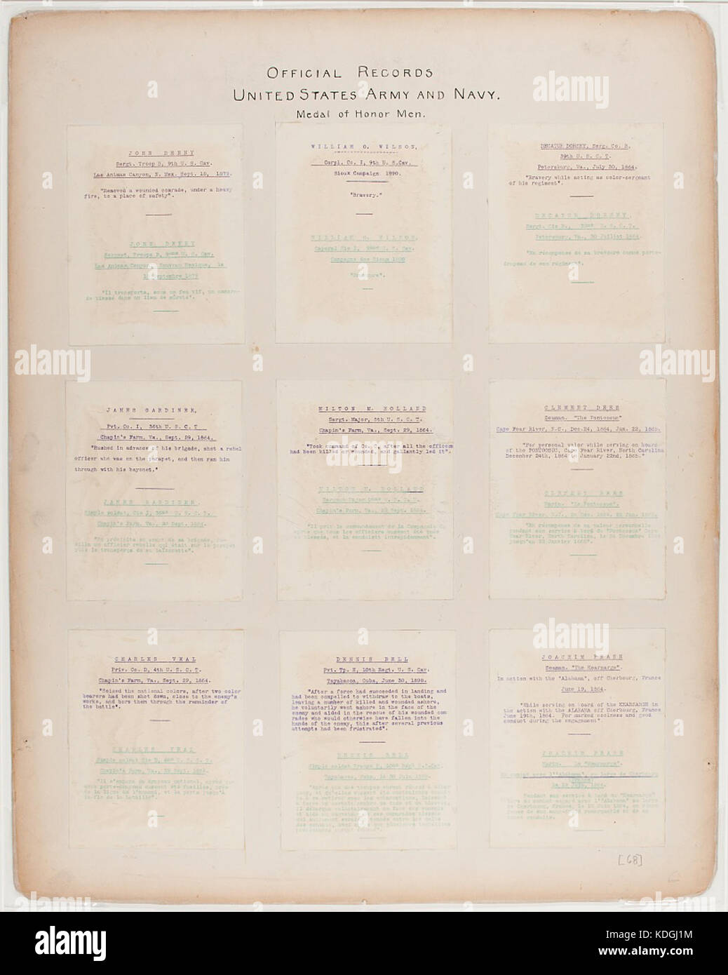 Official records, United States Army and Navy LCCN2014645385 Stock ...