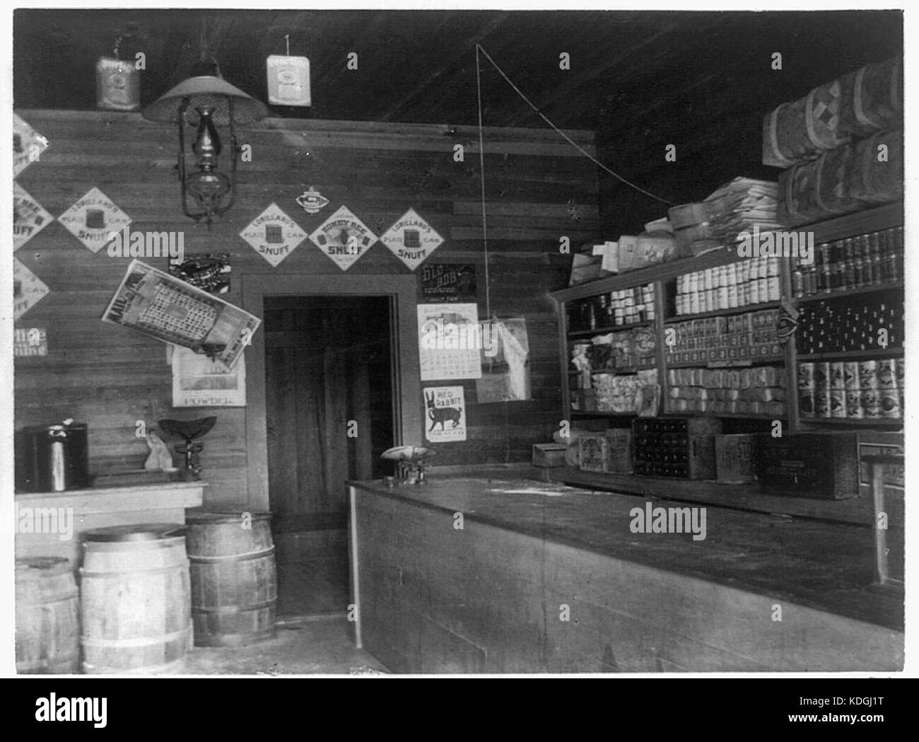 An interior view of a grocery store in Georgia, USA, captured in a ...