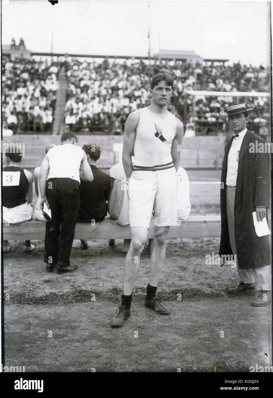 Ray Ewry of the New York Athletic Club, winner of the standing broad ...