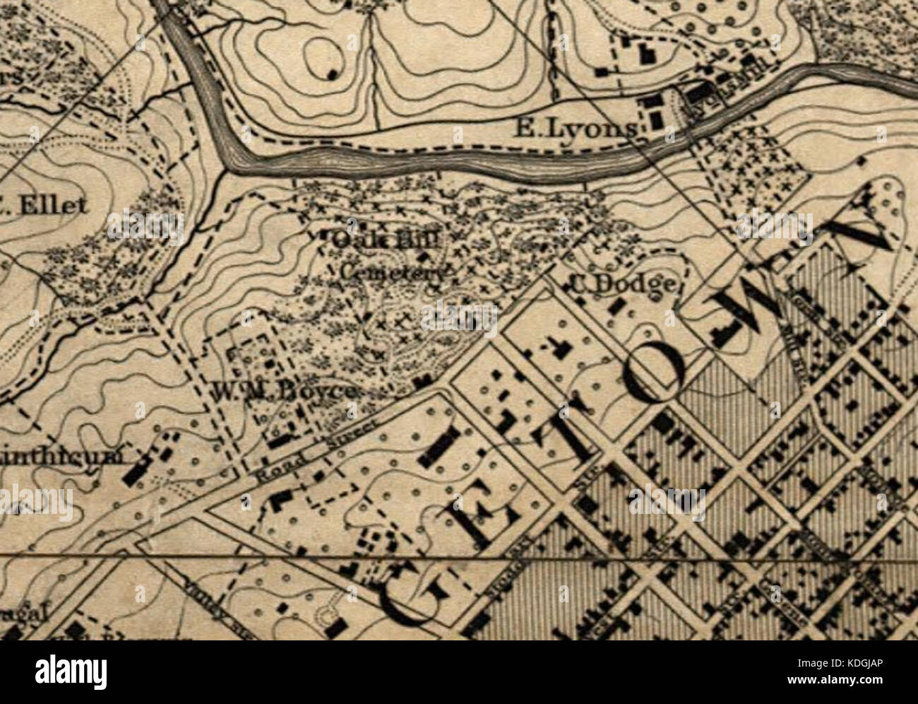 Oak hill map hi-res stock photography and images - Alamy