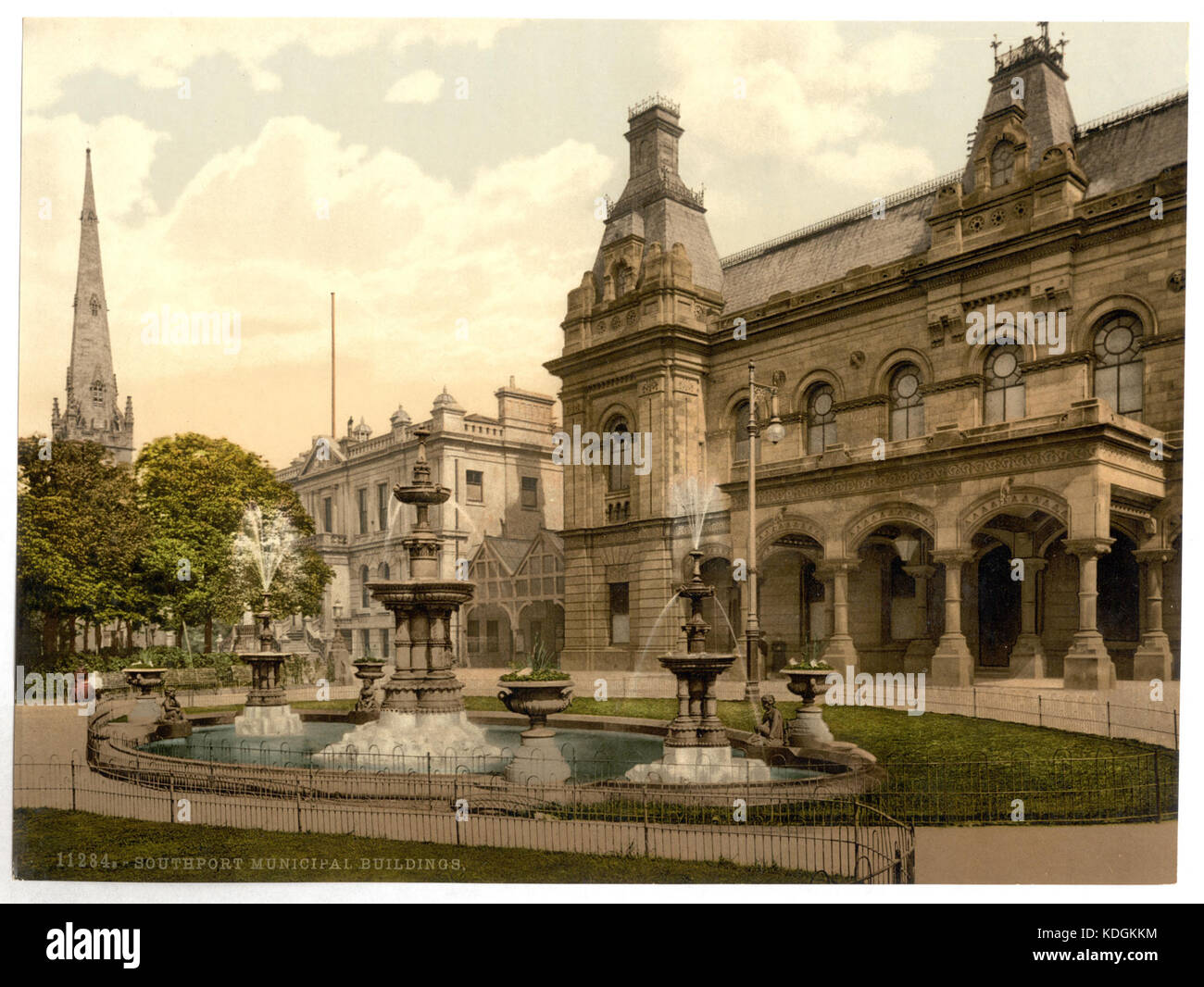 This image features municipal buildings in Southport, England ...