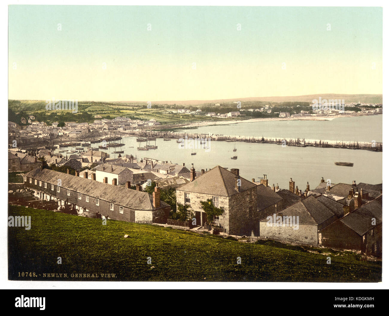 A general view of Newlyn, a fishing village located in Cornwall ...