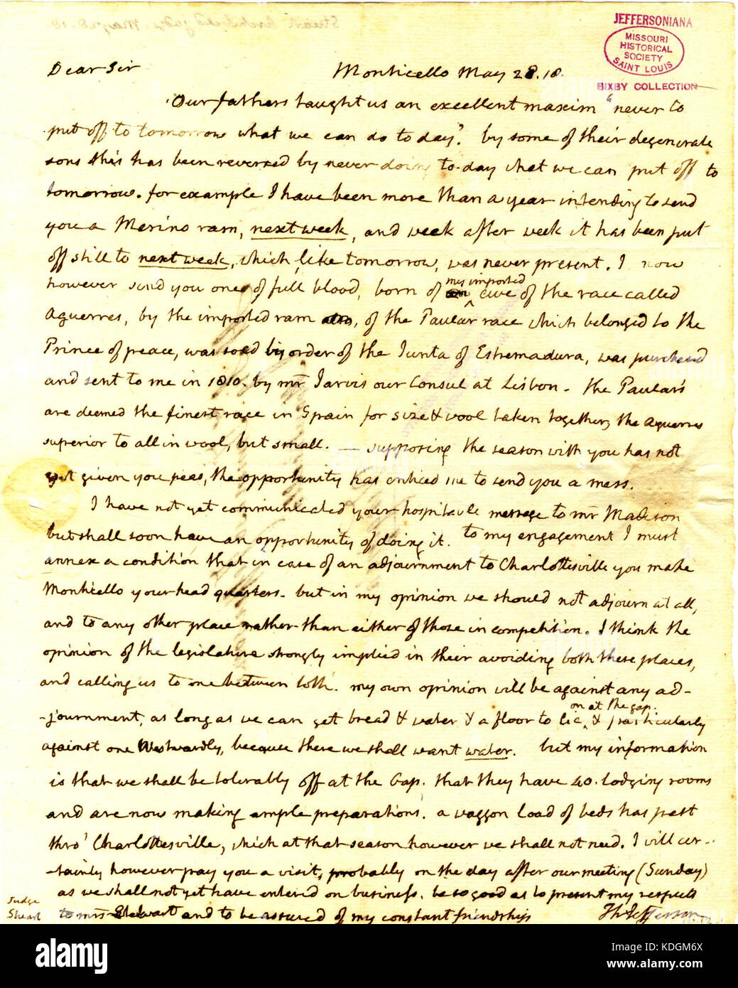 Jeffersons personal collection hi-res stock photography and images - Alamy