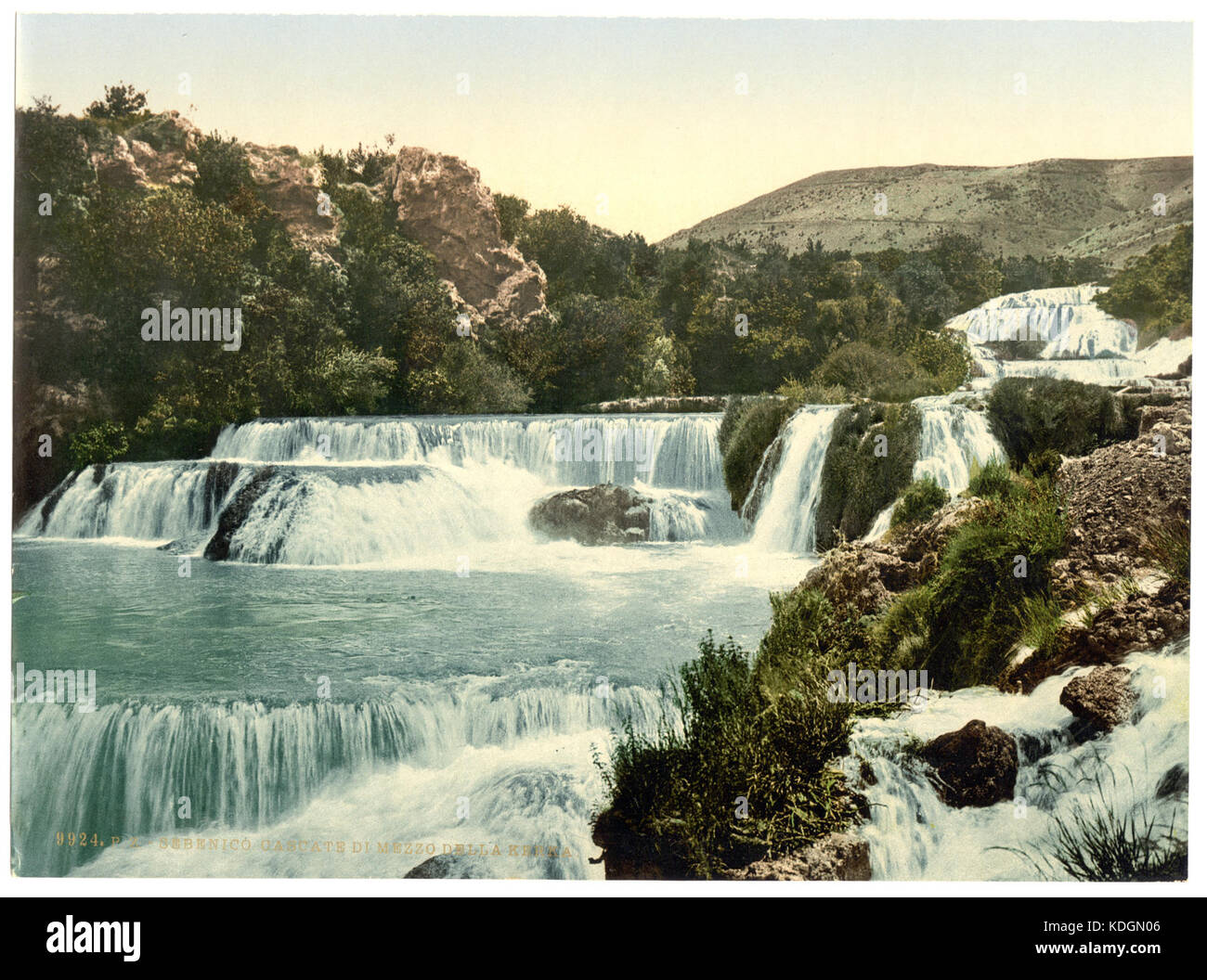Sebenico, middle falls of the Kerka, Dalmatia, Austro Hungary ...