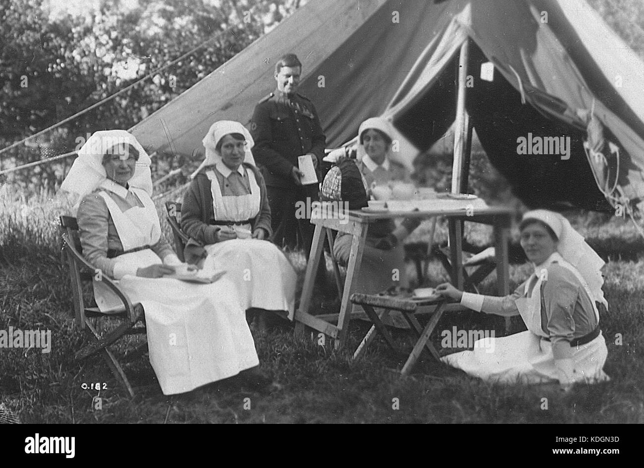 Nurses drinking tea (Canadian Official War Photographs (BL l.r.233.b.57 ...
