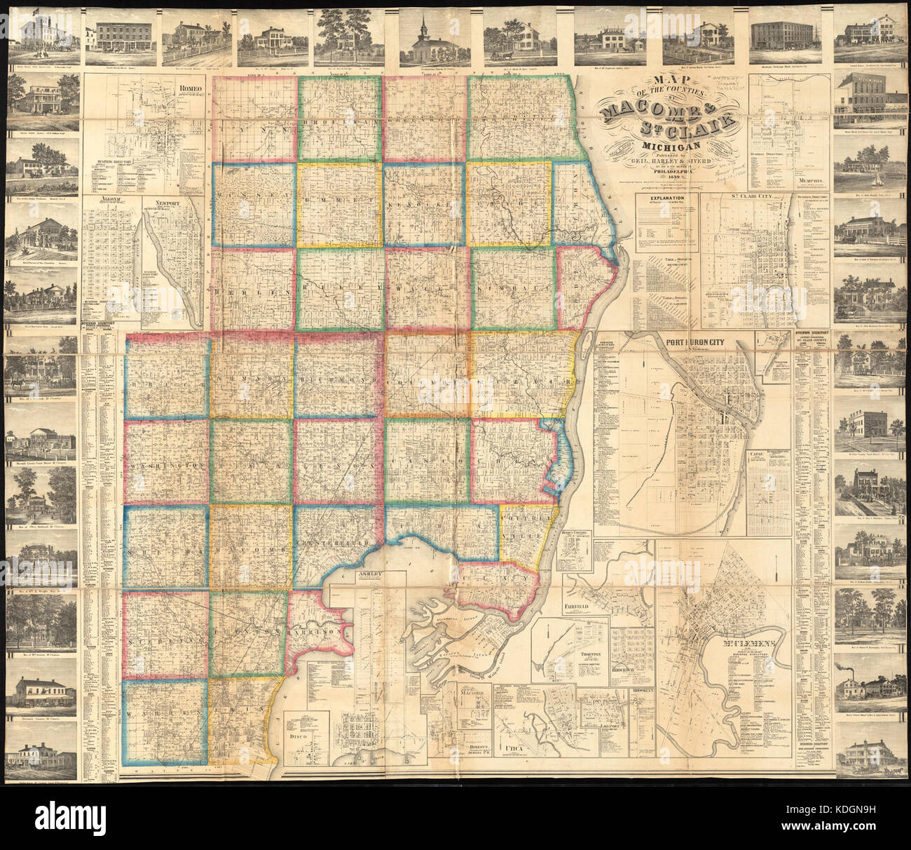 Map of macomb hi-res stock photography and images - Alamy