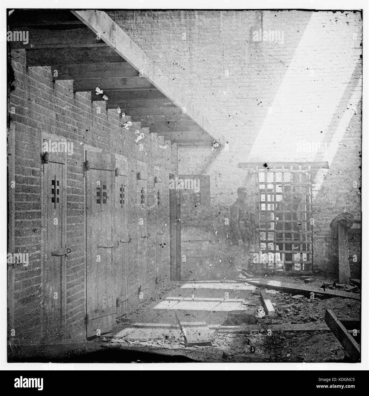 Slave pen. Interior view 01470v Stock Photo - Alamy