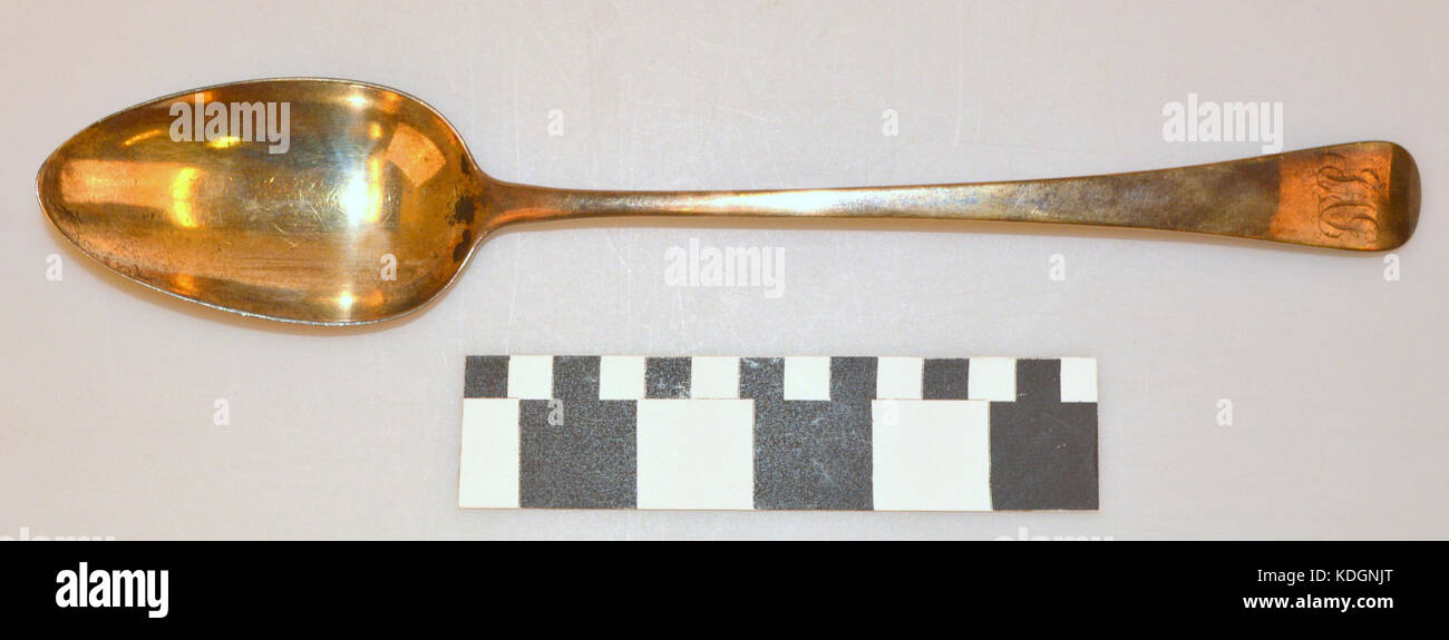 Silver Dressing Spoon of Jane Ann Ground Stock Photo - Alamy