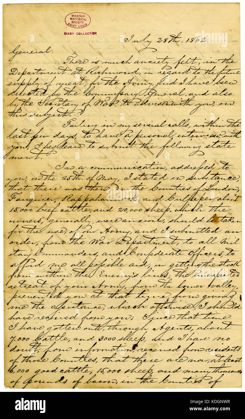 Letter signed major general hi-res stock photography and images - Alamy