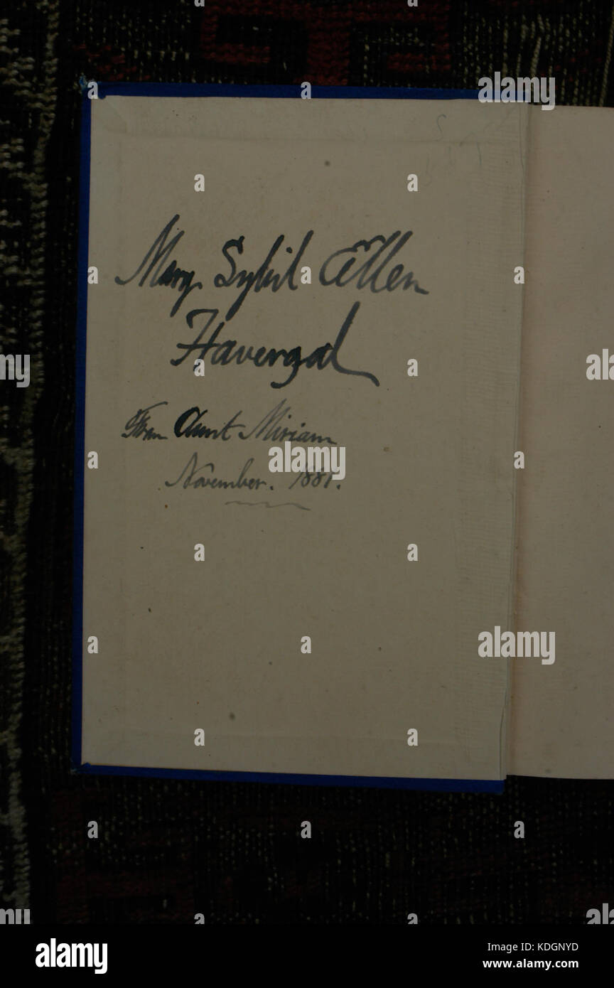 Inscribed copy of Swiss Letters, by F. R. Havergal, edited by J. Miriam ...