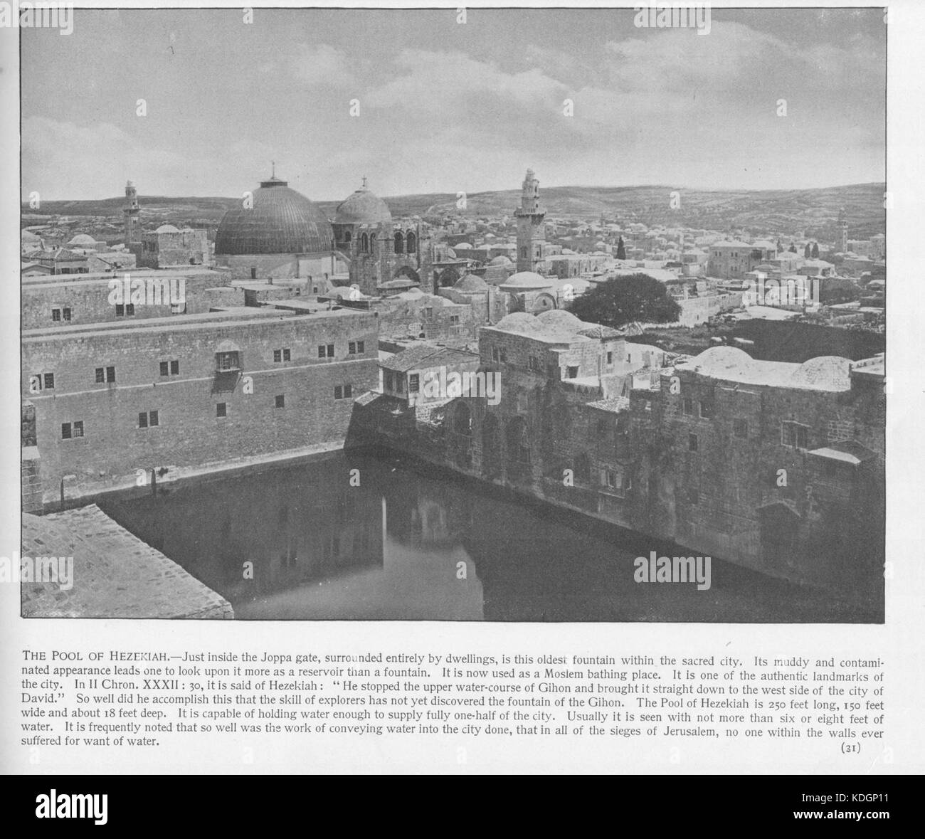 Jerusalem. Pool of Hezekiah, 31.Holy land photographed. Daniel B. Shepp ...
