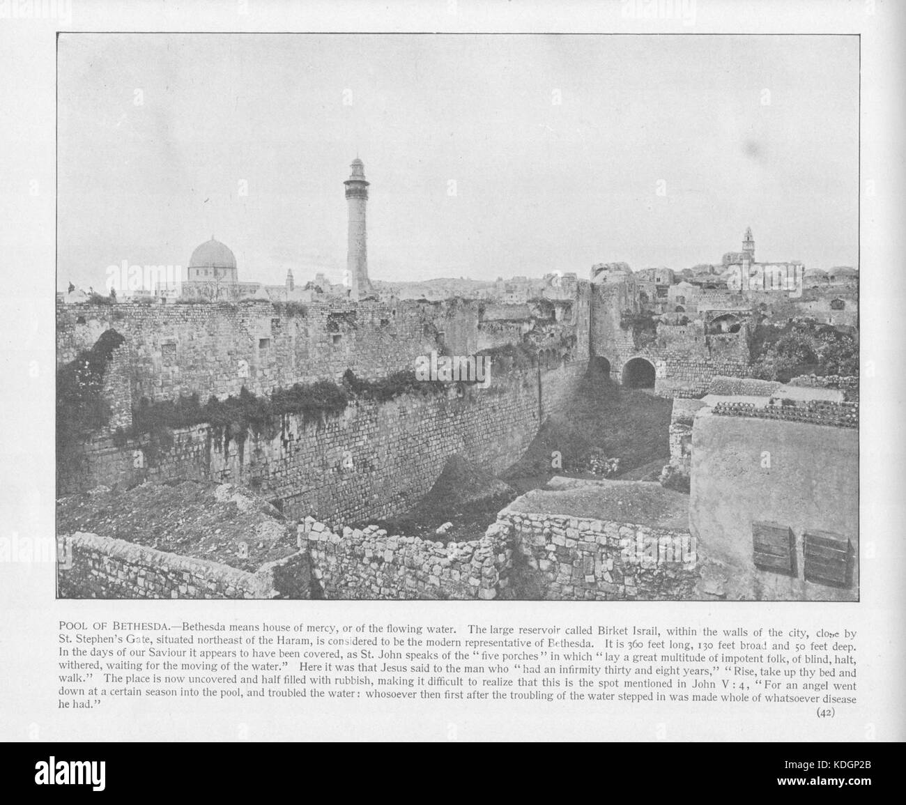Outside of Jerusalem. Pool of Bethesda, 42.Holy land photographed ...