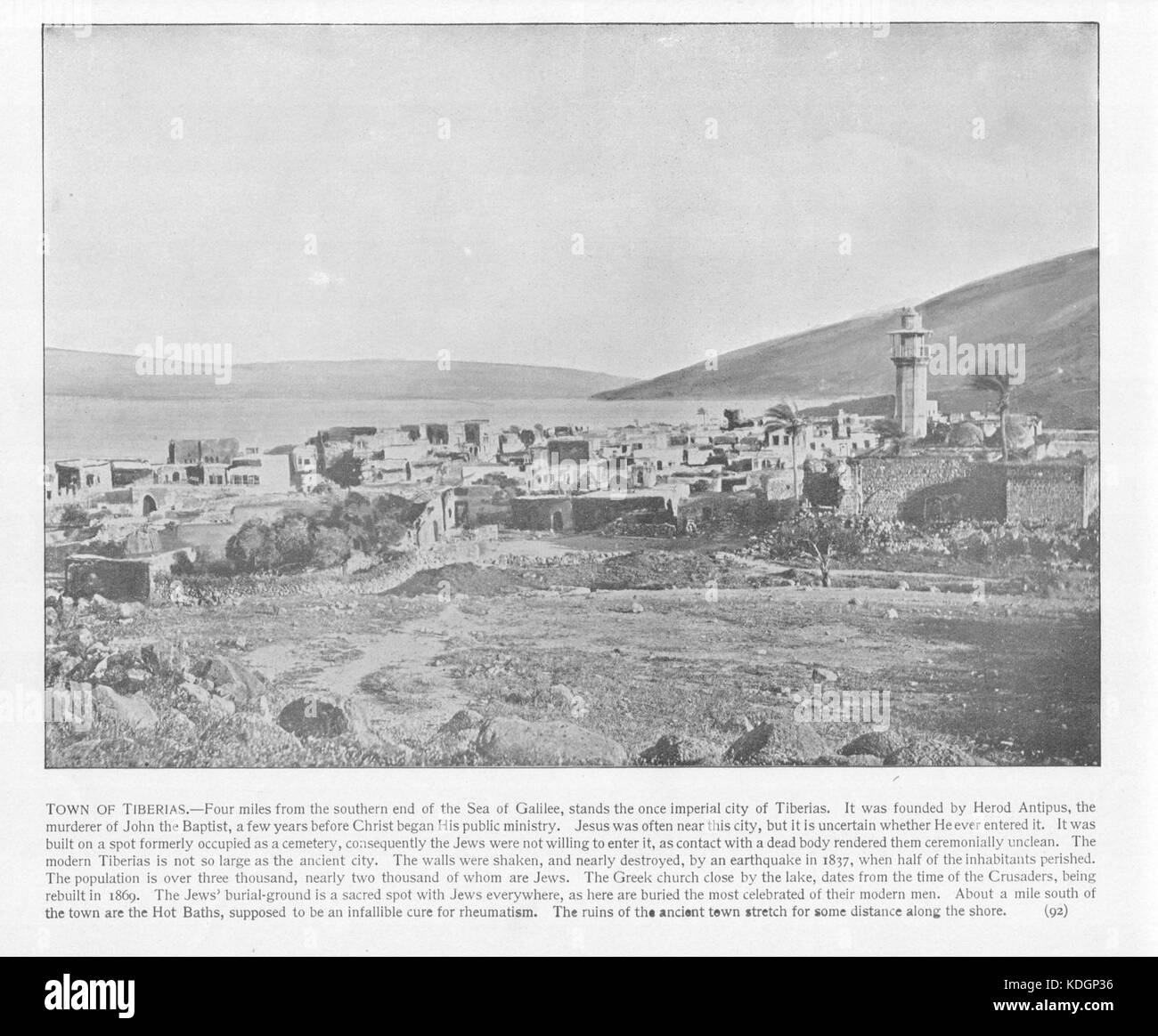 Sea of Galilee, Town of Tiberias. 92.Holy land photographed. Daniel B ...