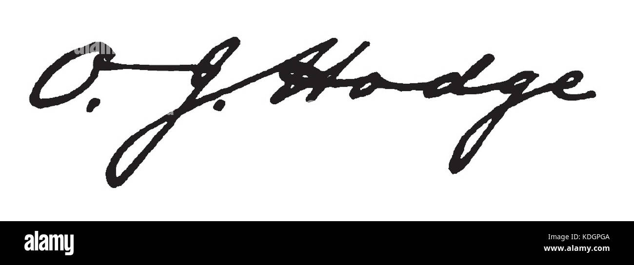 Orlando J. Hodge signature Stock Photo - Alamy
