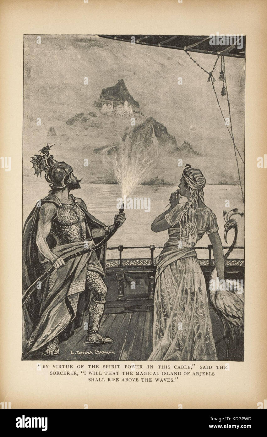 Houghton SF 251 Goddess of Atvatabar, illustration p 197 Stock Photo ...