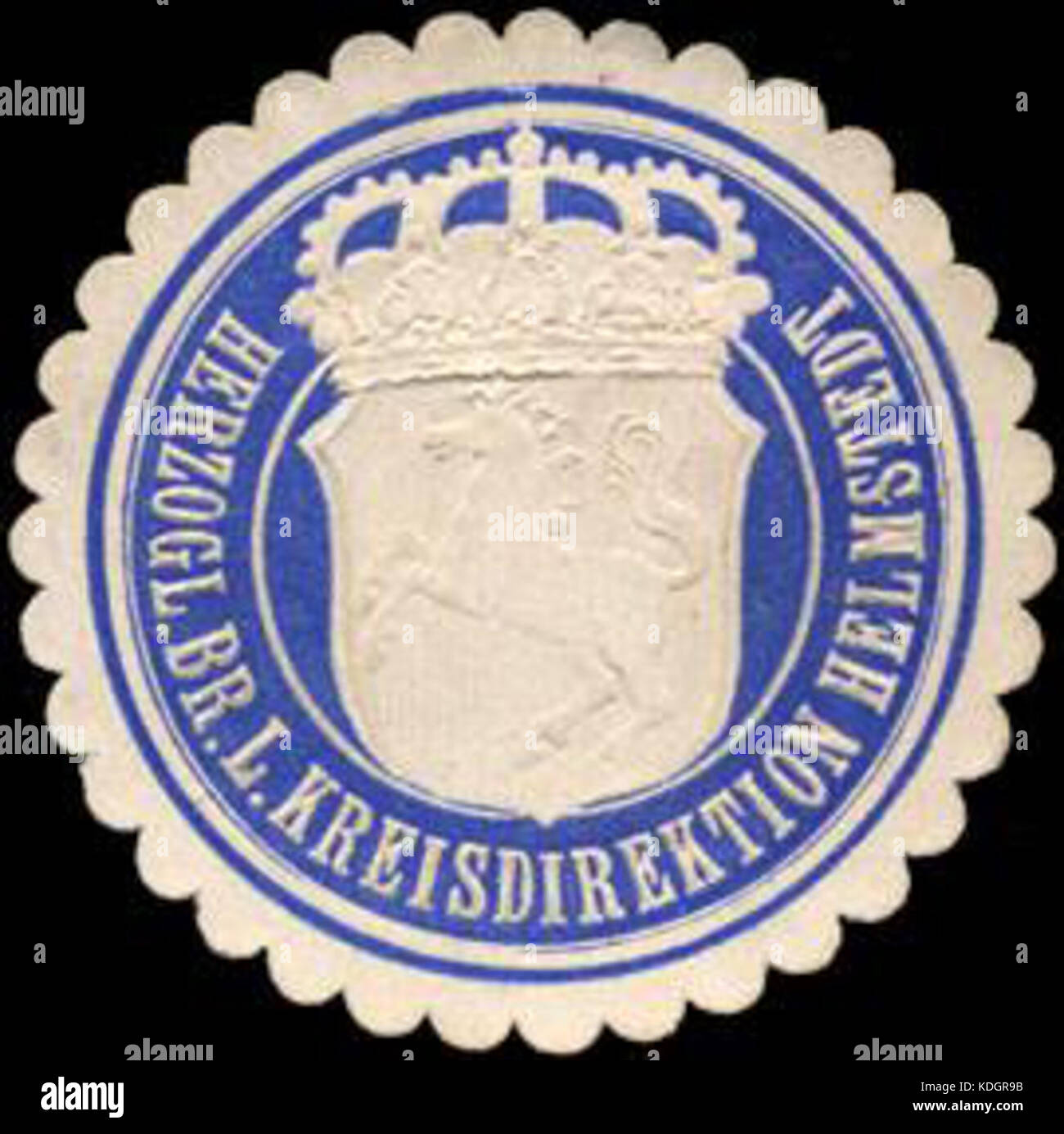 Siegelmarke Herzoglich Br. L. Kreisdirektion Helmstedt W0210049 Stock ...