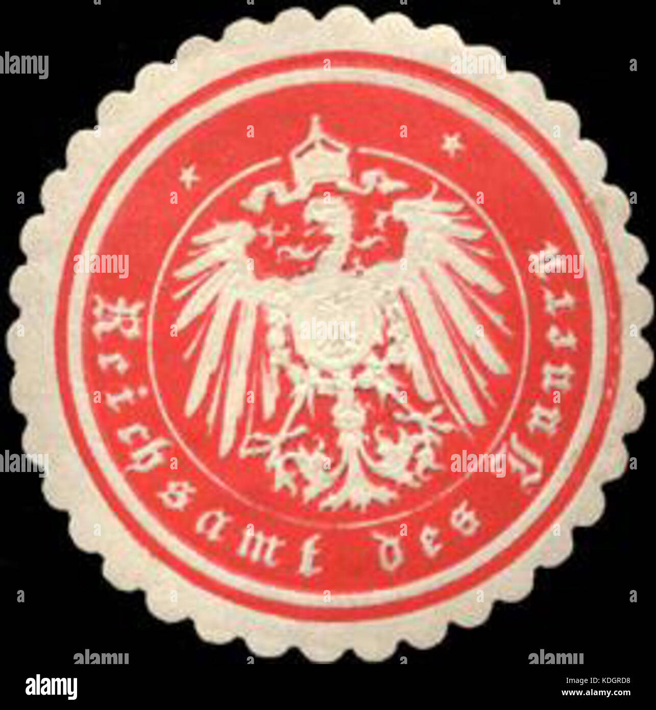 This Siegelmarke (seal) represents an official document issued by the ...