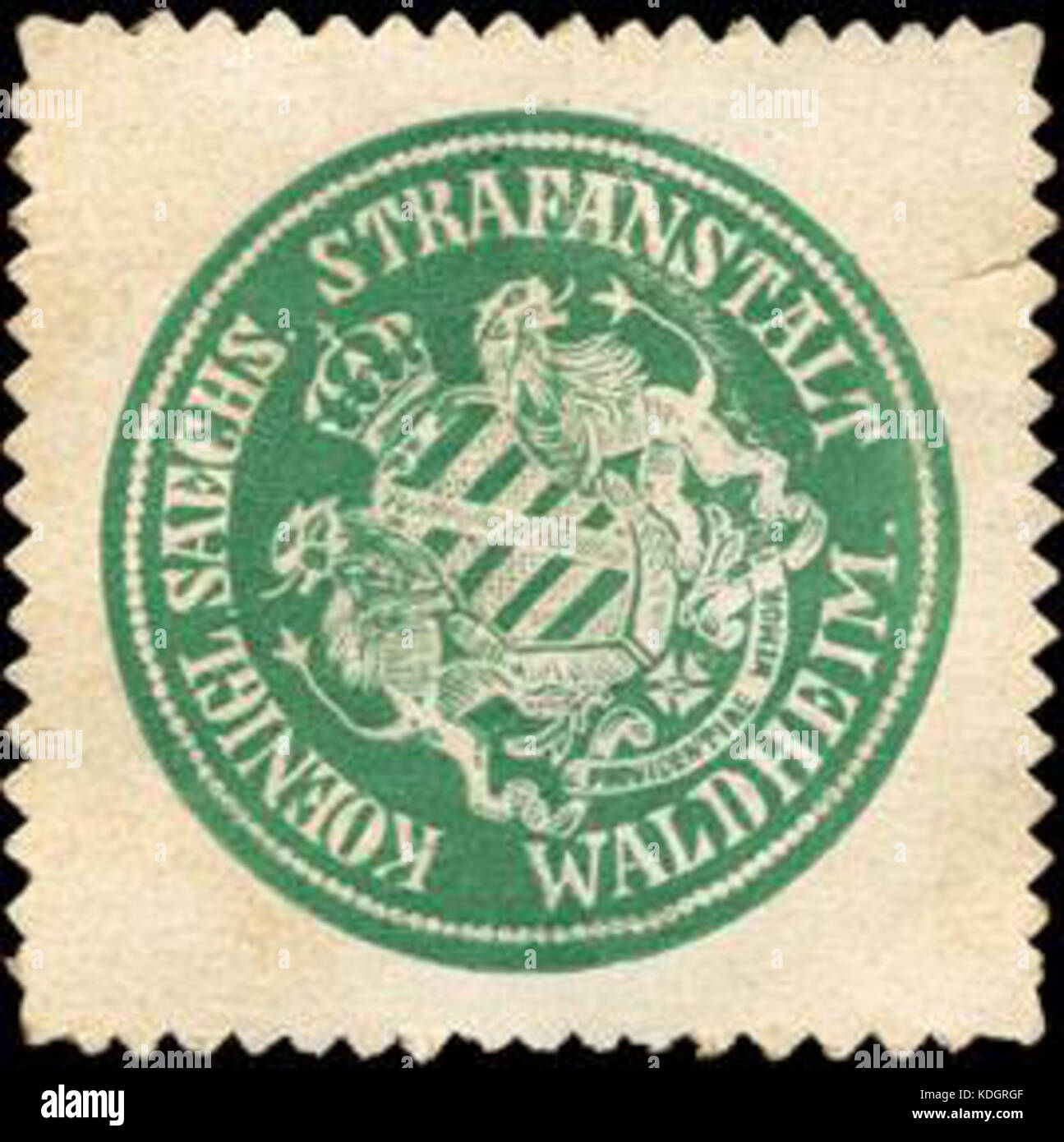 Siegelmarke Koeniglich Saechsische Strafanstalt Waldheim W0211180 Stock ...