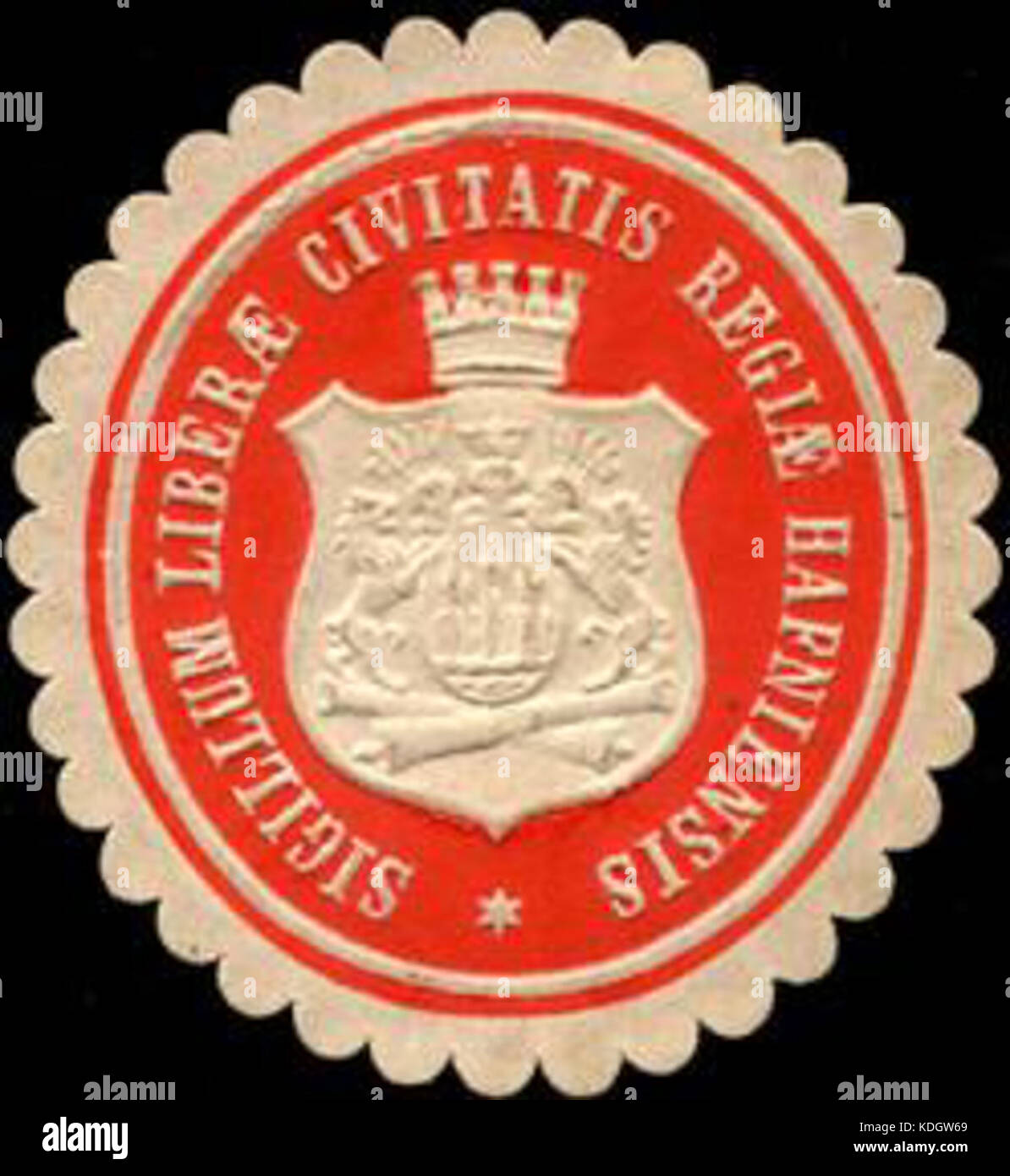 Siegelmarke Sigillum Liberae Civitatis Regiae Hafniensis W0219162 Stock ...