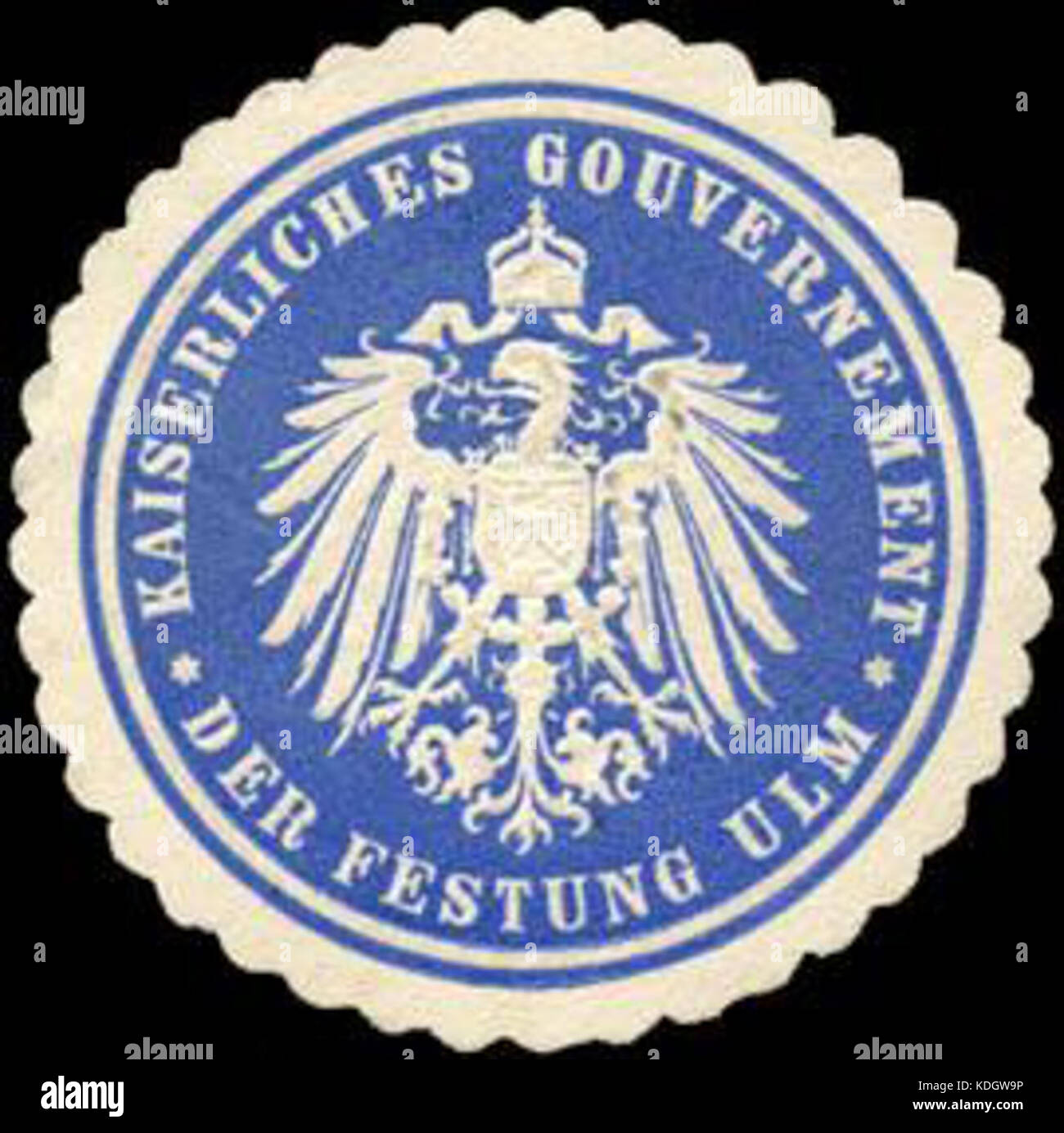 Imperial seal stamp of the Fortress of Ulm, used by the German imperial ...